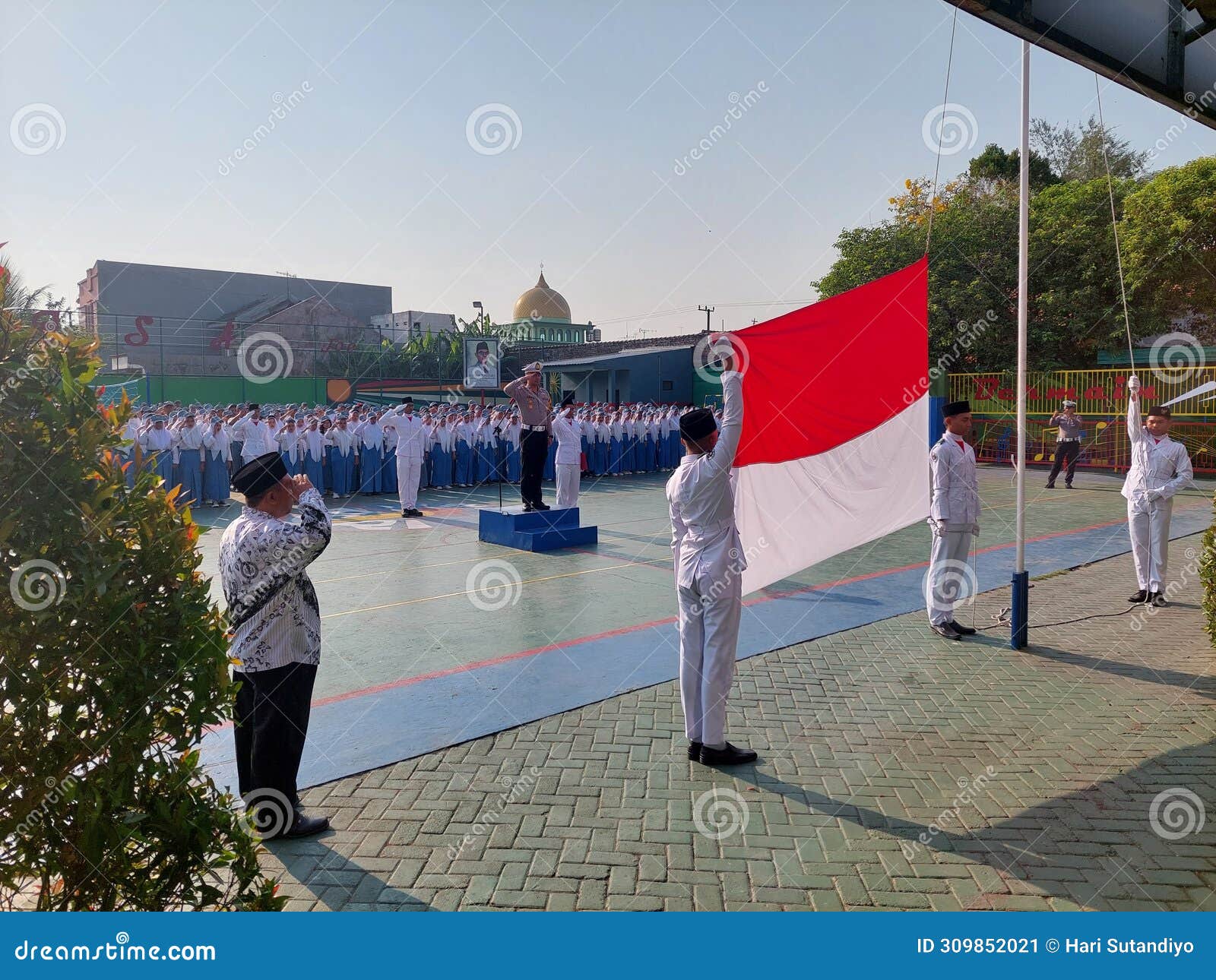 Respect of Our Nation Flag Ceremony in Indonesia Editorial Photo ...