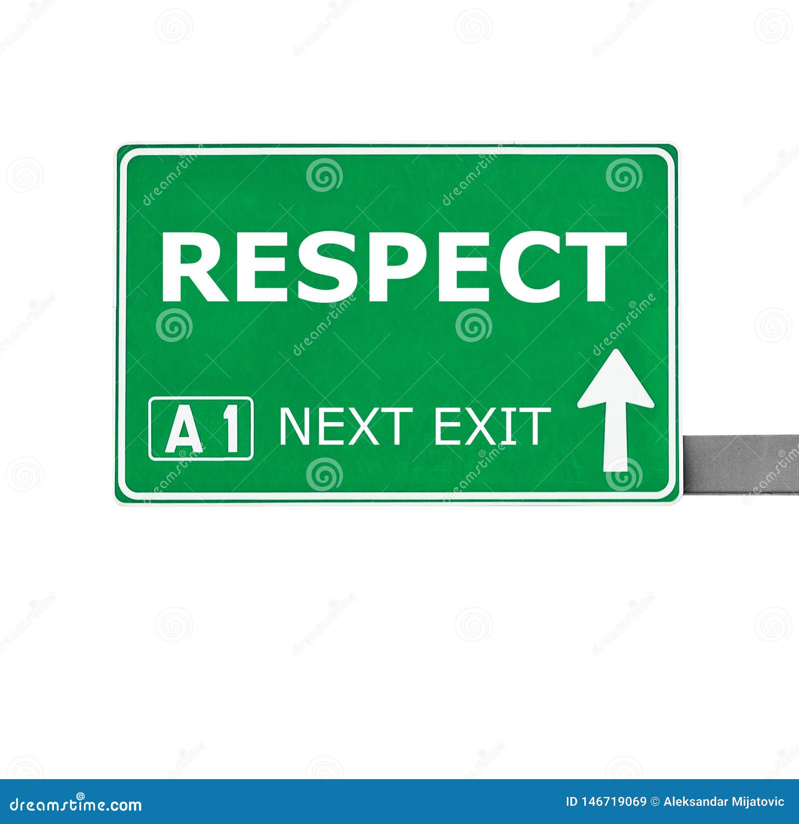 RESPECT Road Sign Isolated on White Stock Image - Image of post ...
