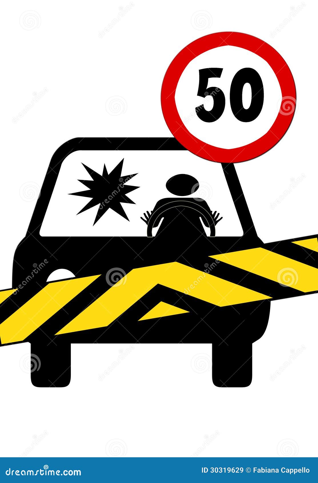 Respect speed limits stock image. Illustration of attention - 30319629