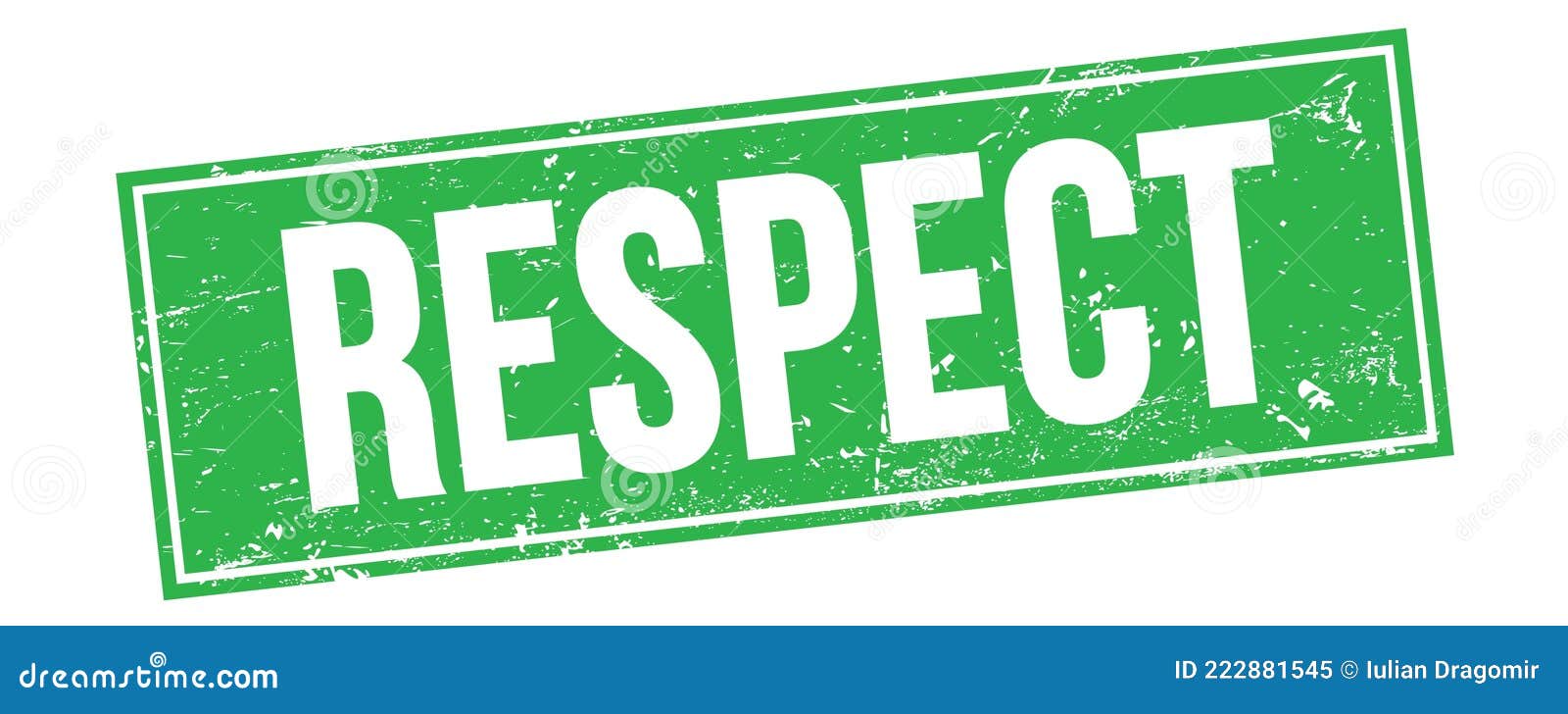 RESPECT Text on Green Grungy Rectangle Stamp Stock Illustration ...