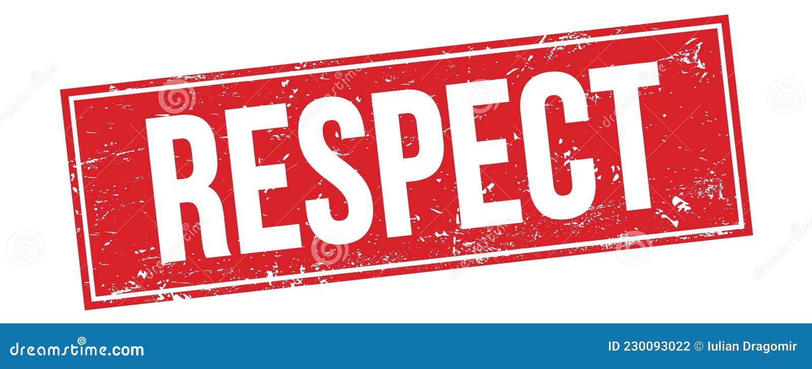 RESPECT Text on Red Grungy Rectangle Stamp Stock Illustration ...