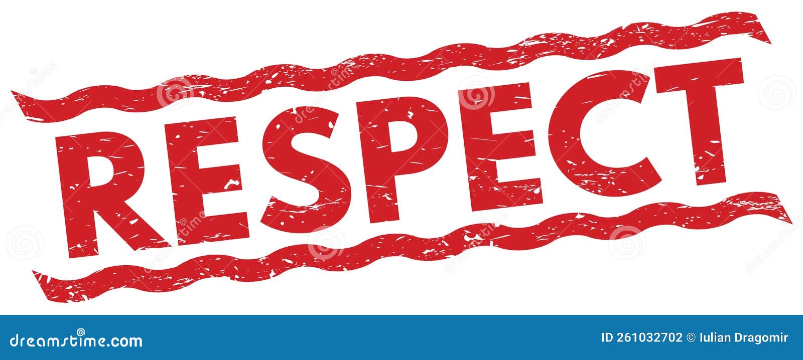 RESPECT Text on Red Lines Stamp Sign Stock Illustration - Illustration ...