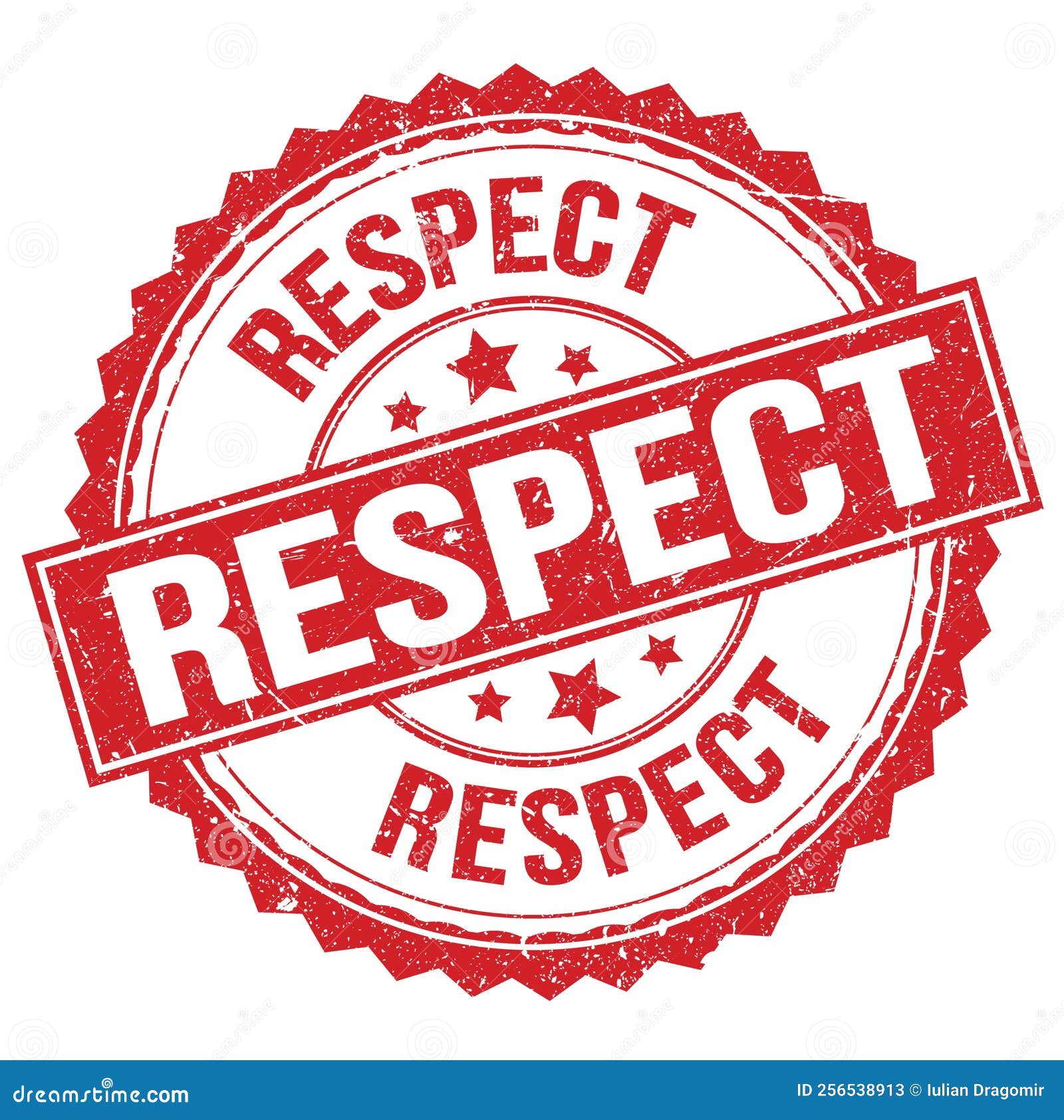 RESPECT Text on Red Round Stamp Sign Stock Illustration - Illustration ...
