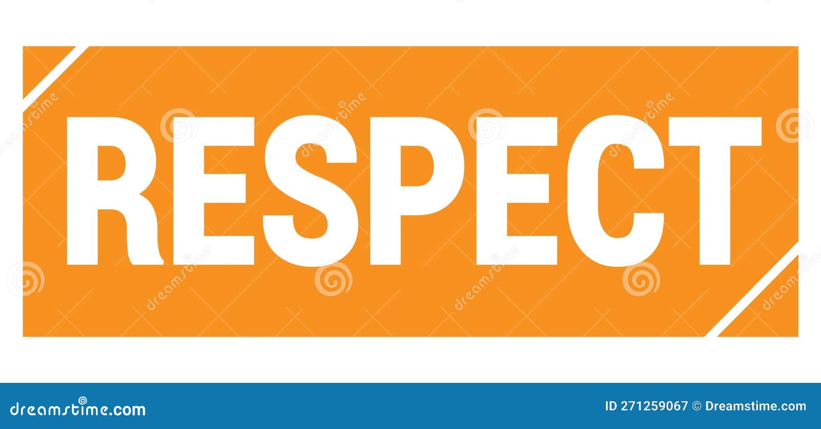 RESPECT Text Written on Orange Stamp Sign Stock Illustration ...