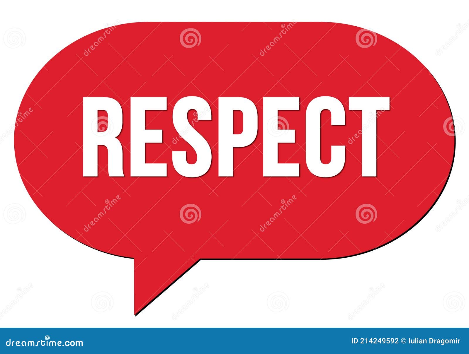 RESPECT Text Written in a Red Speech Bubble Stock Illustration ...