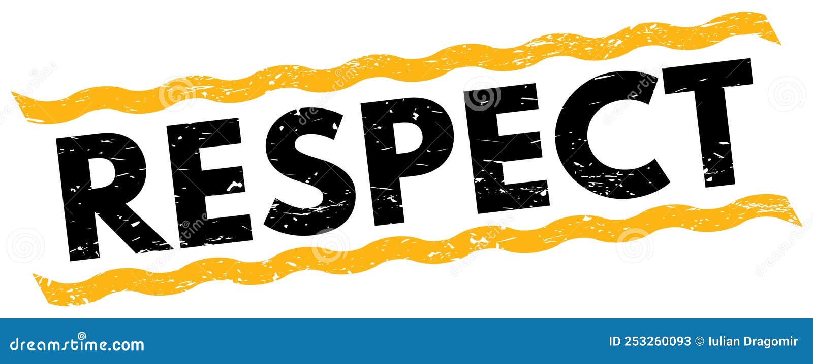 RESPECT Text on Yellow-black Lines Stamp Sign Stock Illustration ...