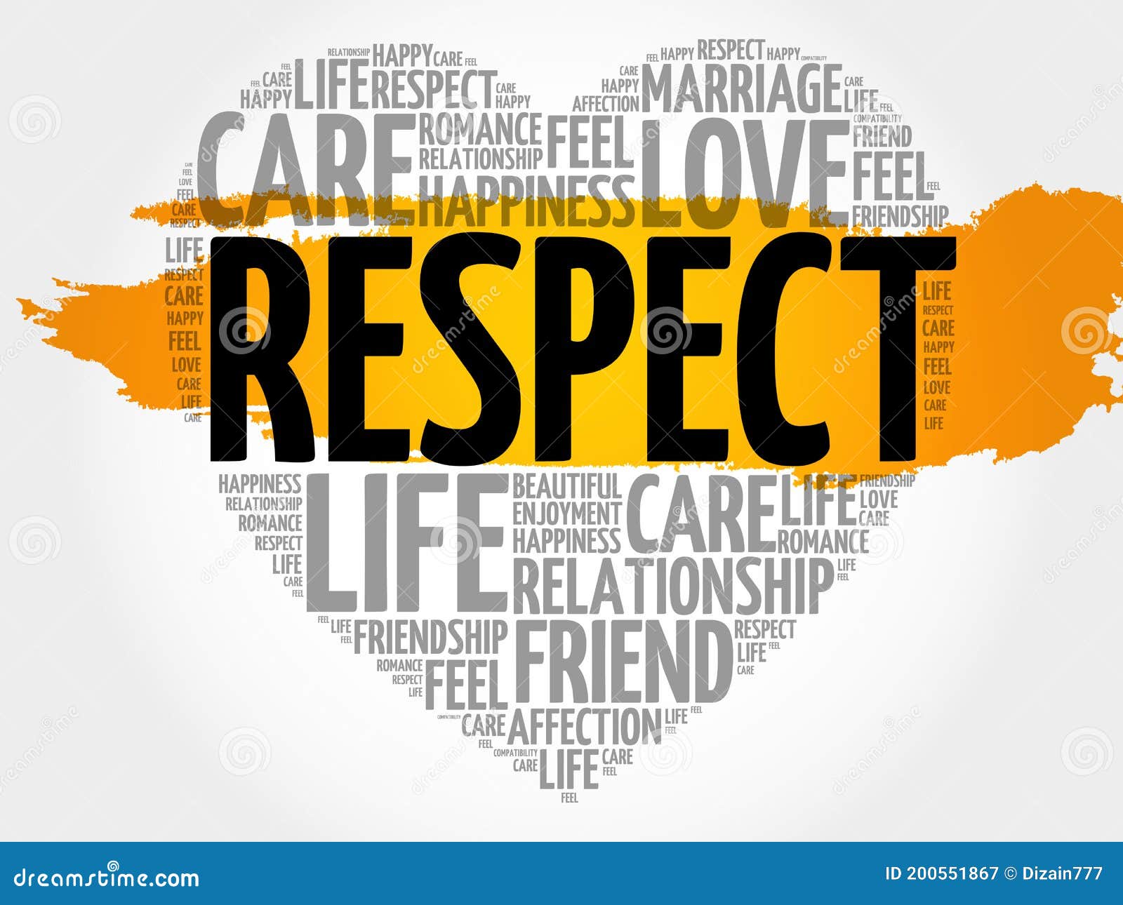 Respect word cloud collage stock illustration. Illustration of play ...