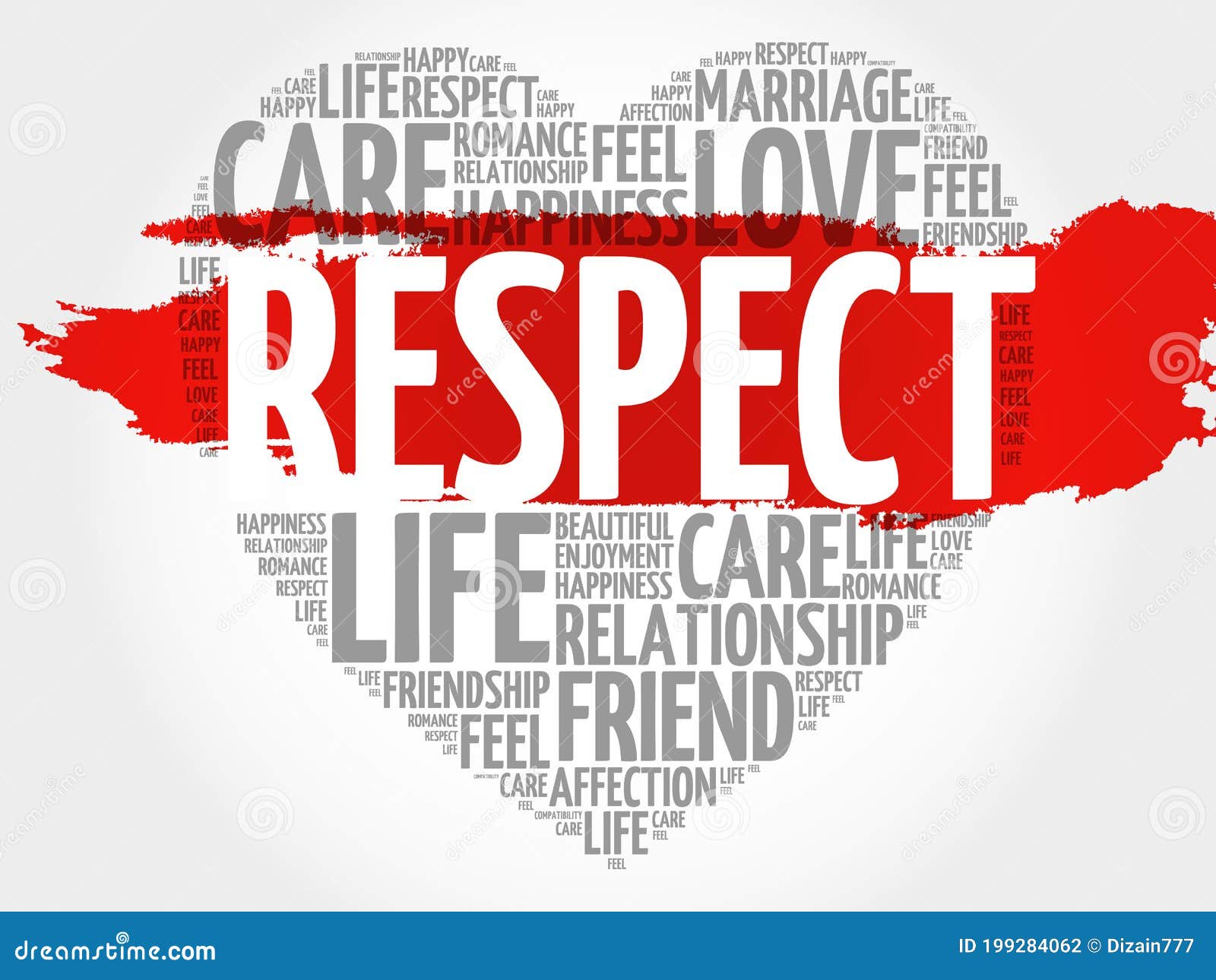 Respect word cloud collage stock illustration. Illustration of ...