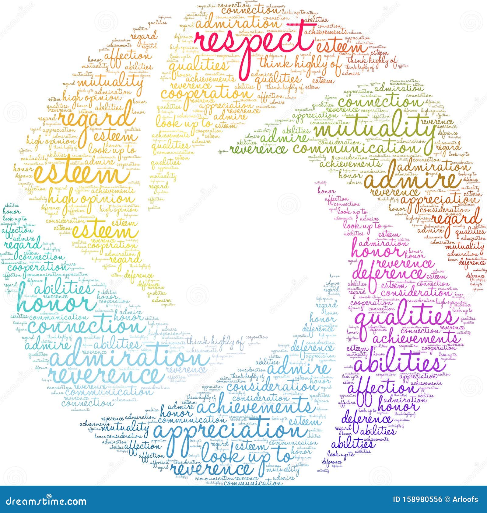Respect Word Cloud stock vector. Illustration of look - 158980556