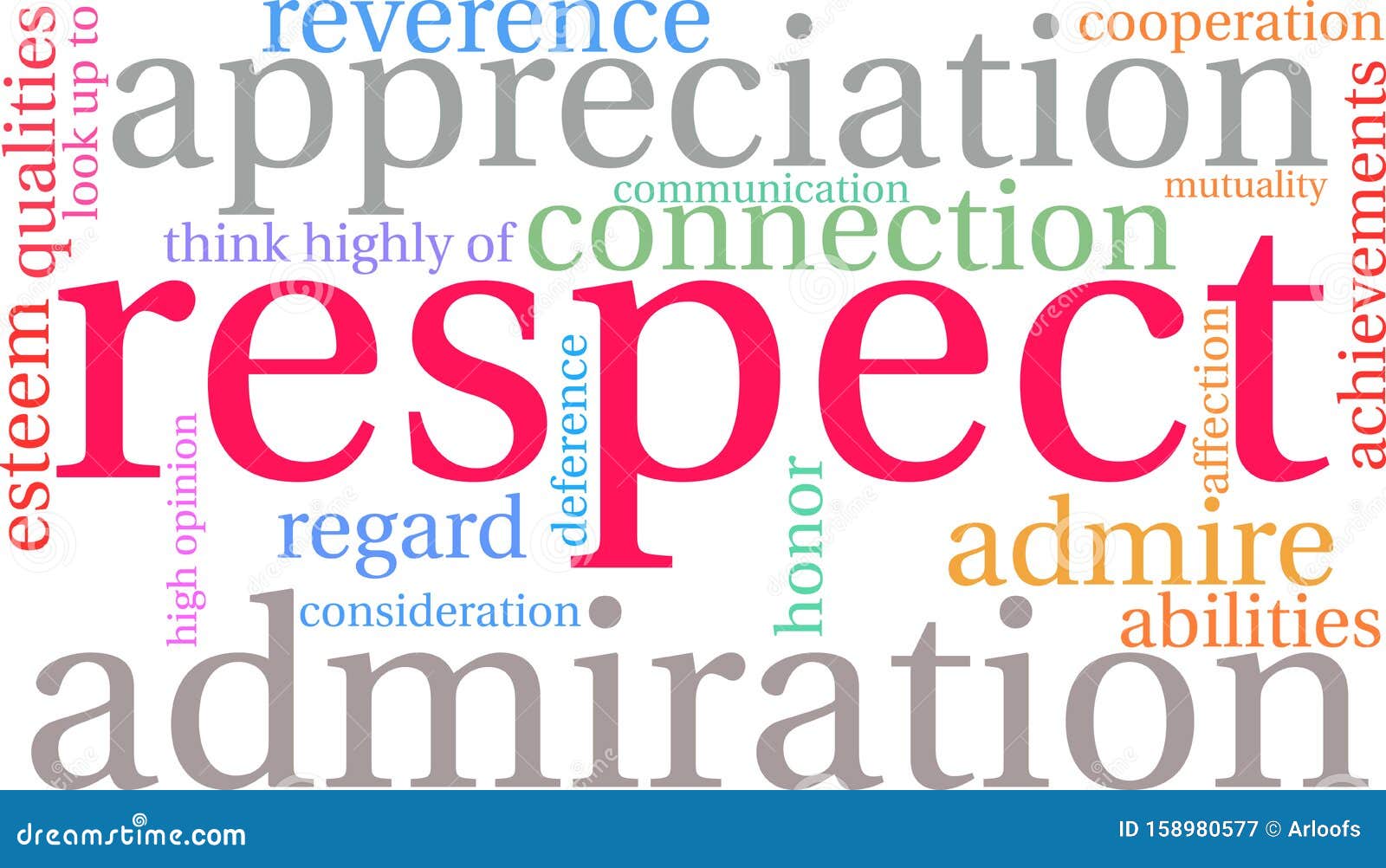 Respect Word Cloud stock vector. Illustration of consistency - 158980577