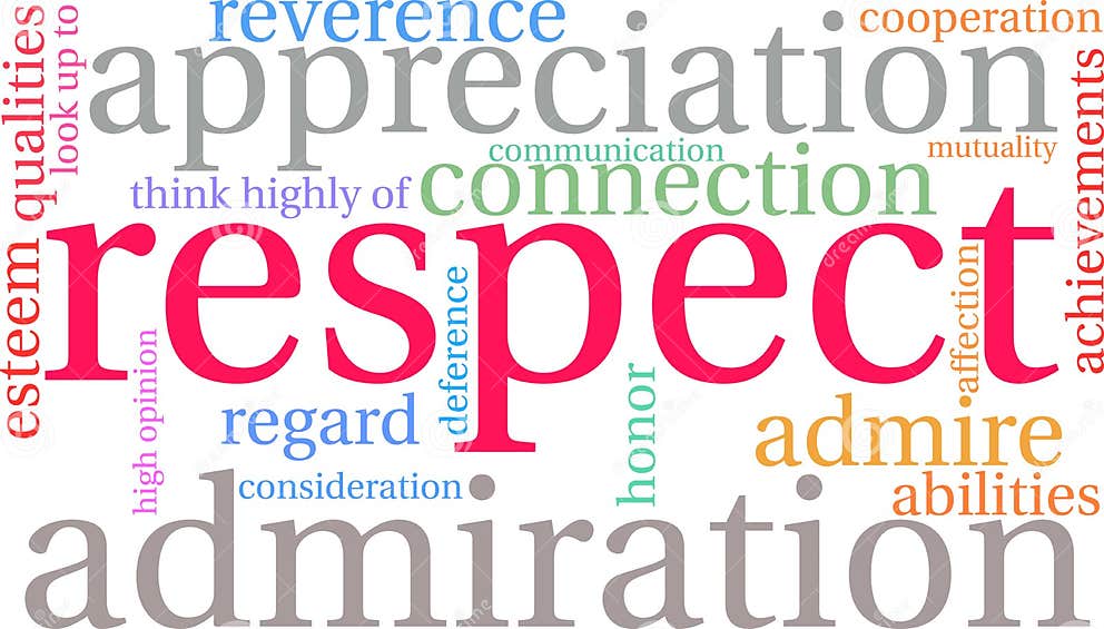 Respect Word Cloud stock vector. Illustration of consistency - 158980577