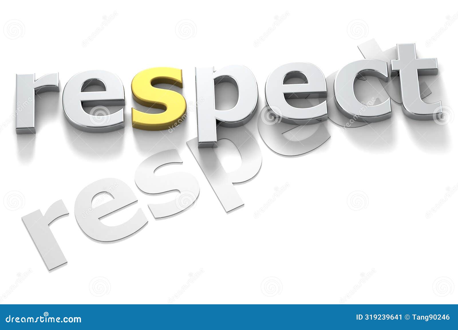 Respect Word Isolated on White Background Stock Illustration ...