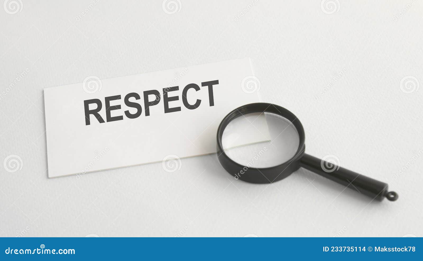Respect Word on Paper and Magnifying Lens Stock Photo - Image of ...