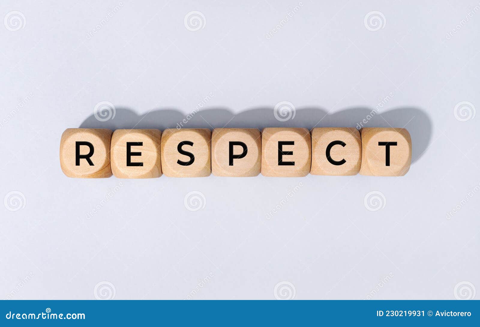 Respect Word on Wooden Blocks Stock Image - Image of honesty, word ...
