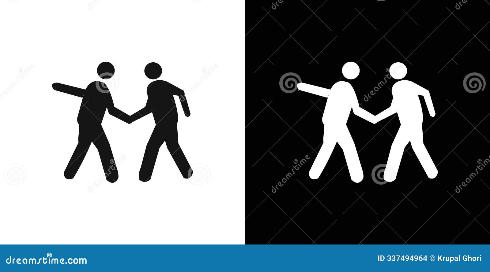 Respectfulness Icon Flat Line Illustration Stock Vector - Illustration ...
