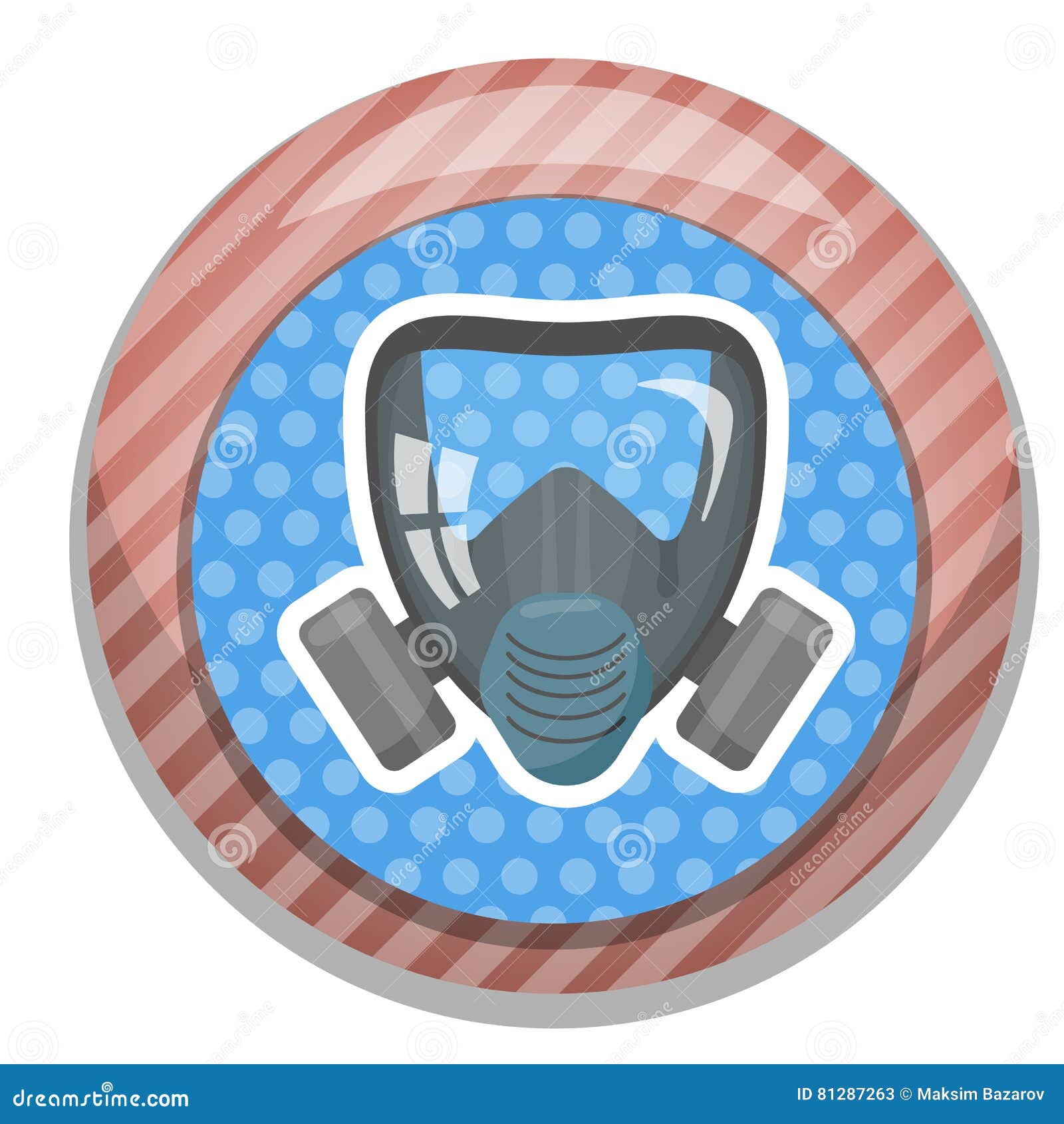 Respirator colorful icon stock vector. Illustration of closeup - 81287263