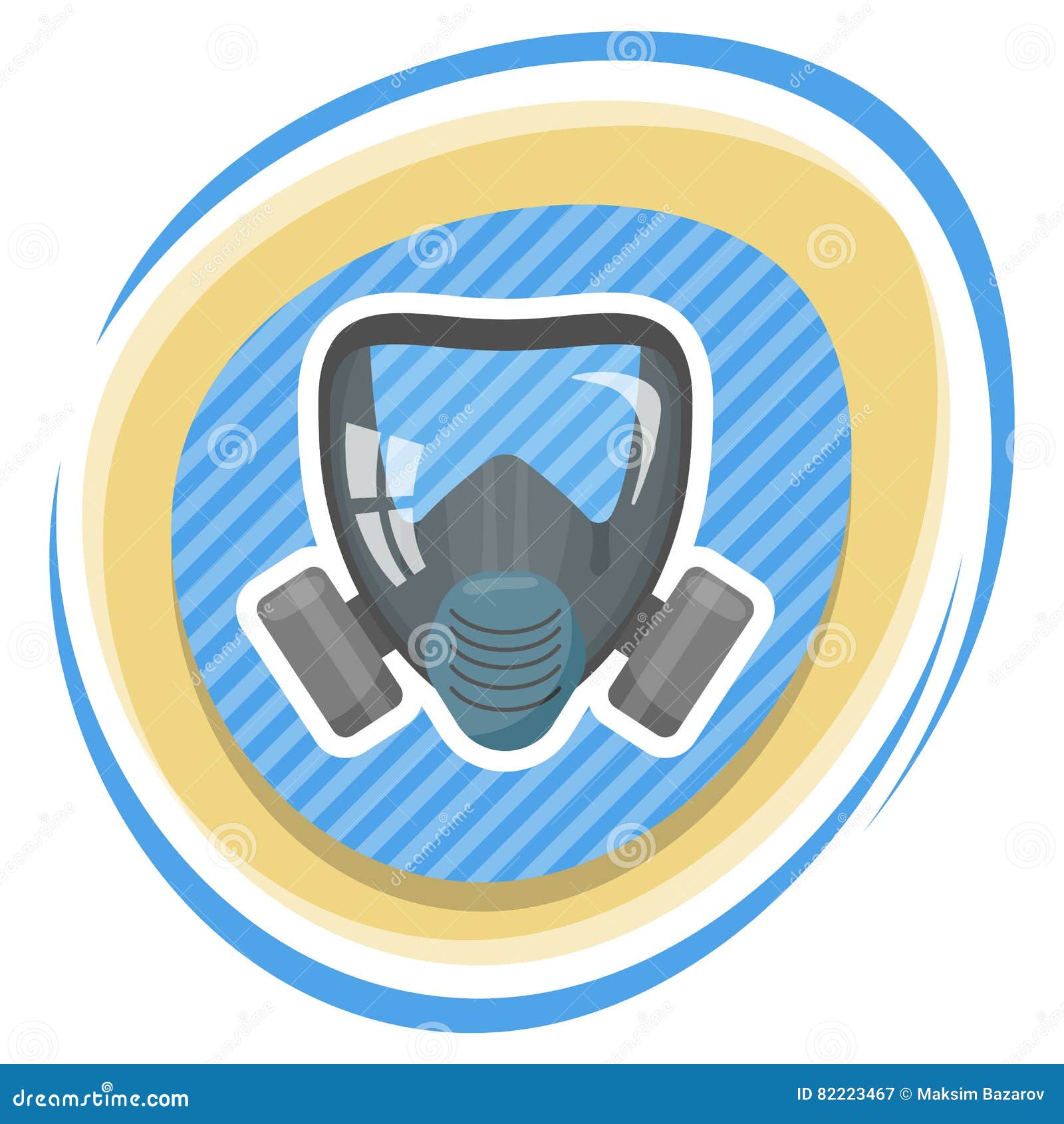 Respirator colorful icon stock vector. Illustration of concept - 82223467
