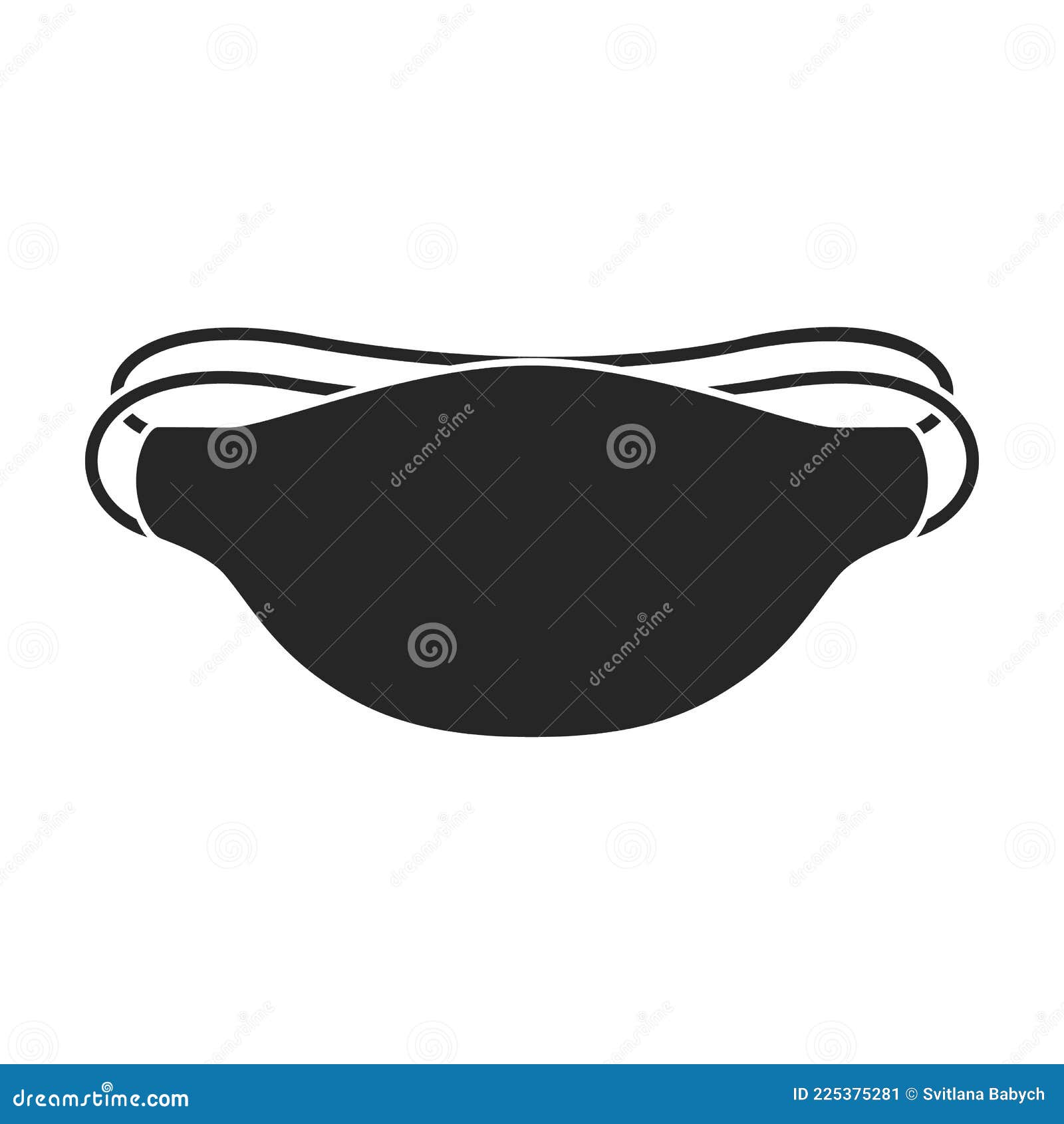 Respirator Vector Icon.Black Vector Icon Isolated on White Background ...