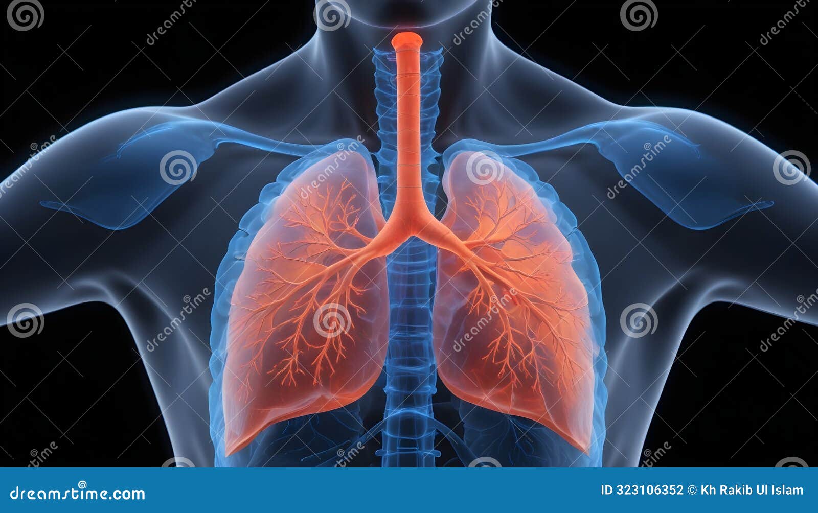 World Bronchiectasis Day Poster With Orange Lung Graphic Vector ...