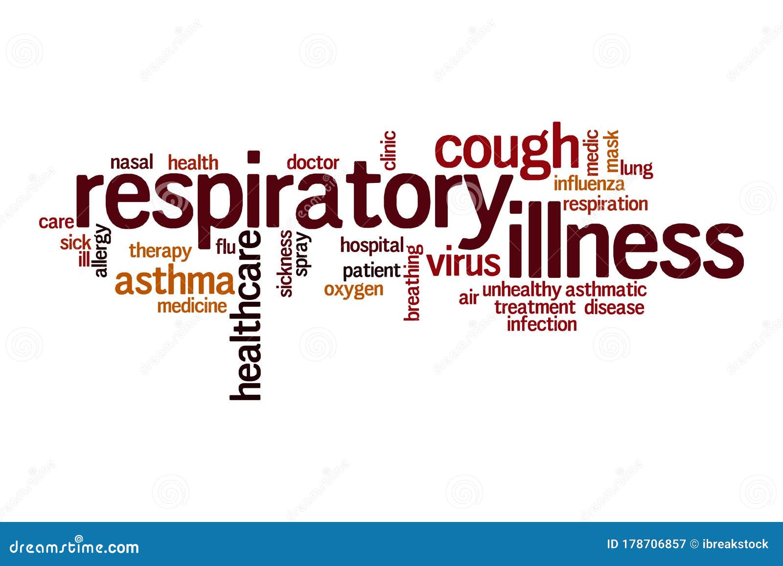 Respiratory Illness Word Cloud Concept Stock Illustration ...