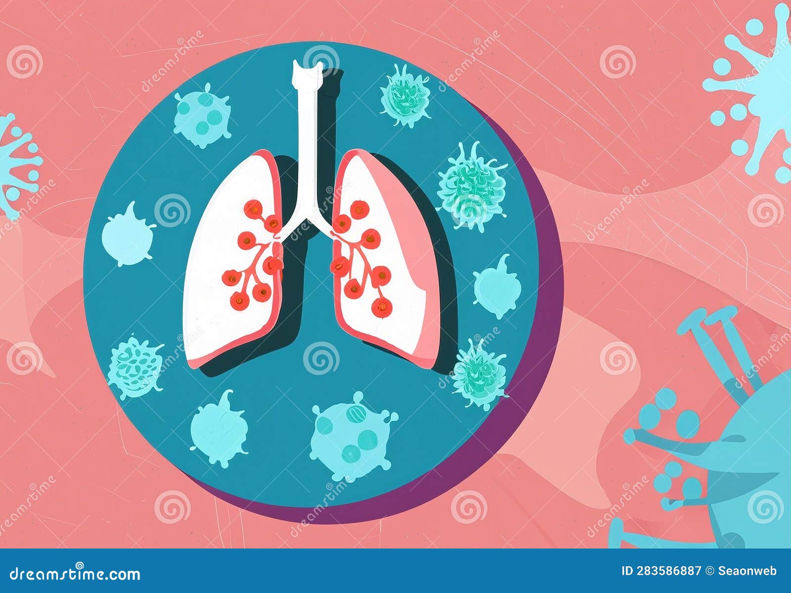 Respiratory Infection Vector Illustration of Inflammation in the Lungs ...