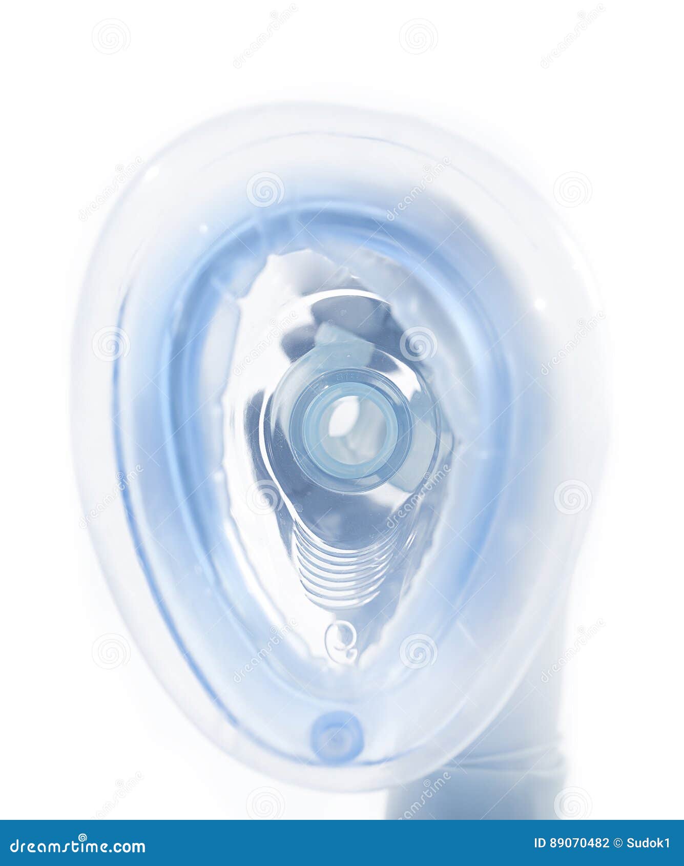 Respiratory Mask For Compressor Nebulizer Flying On Blue Background ...