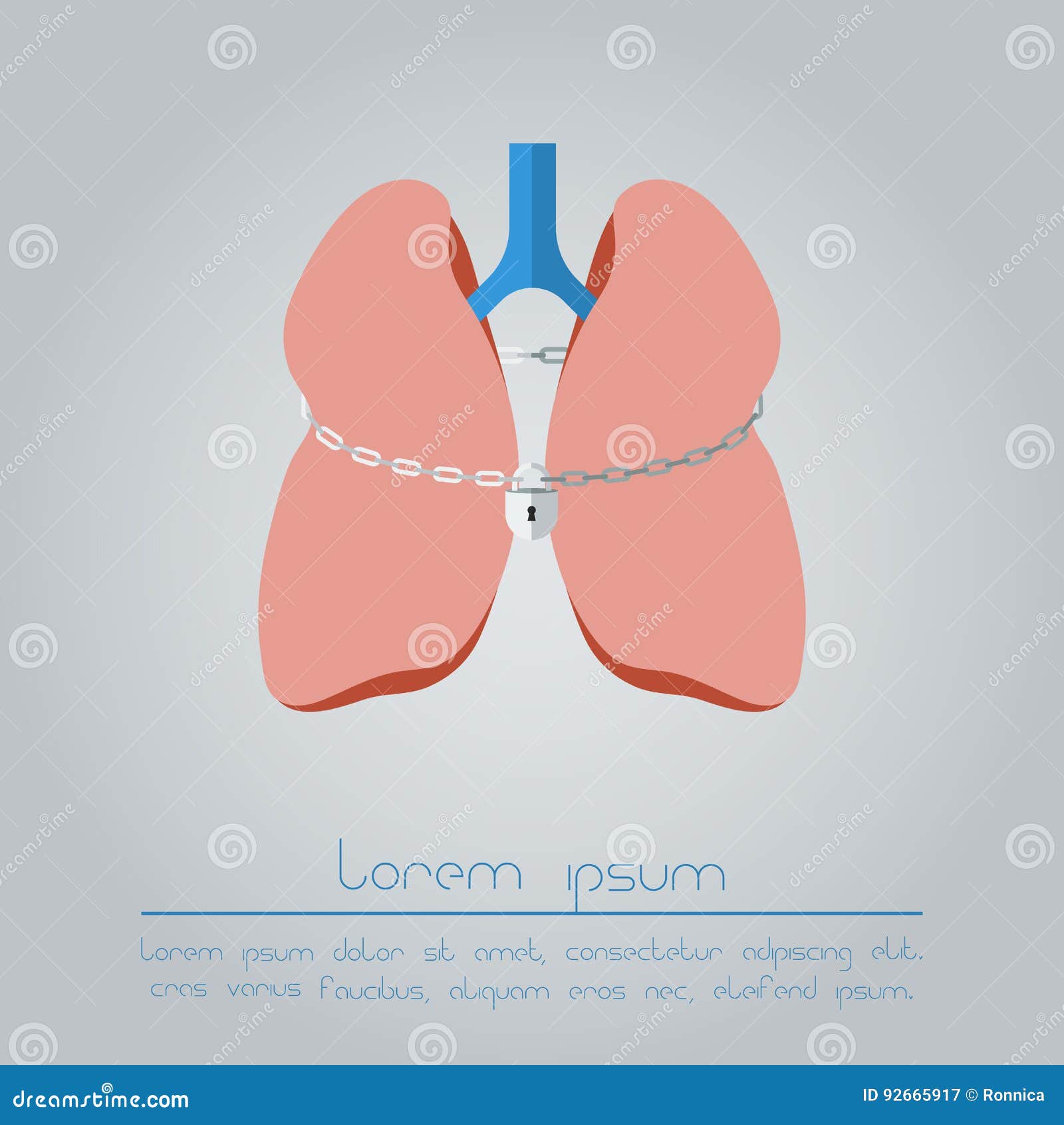 Respiratory Paralysis Concept. Vector Illustration Stock Vector ...