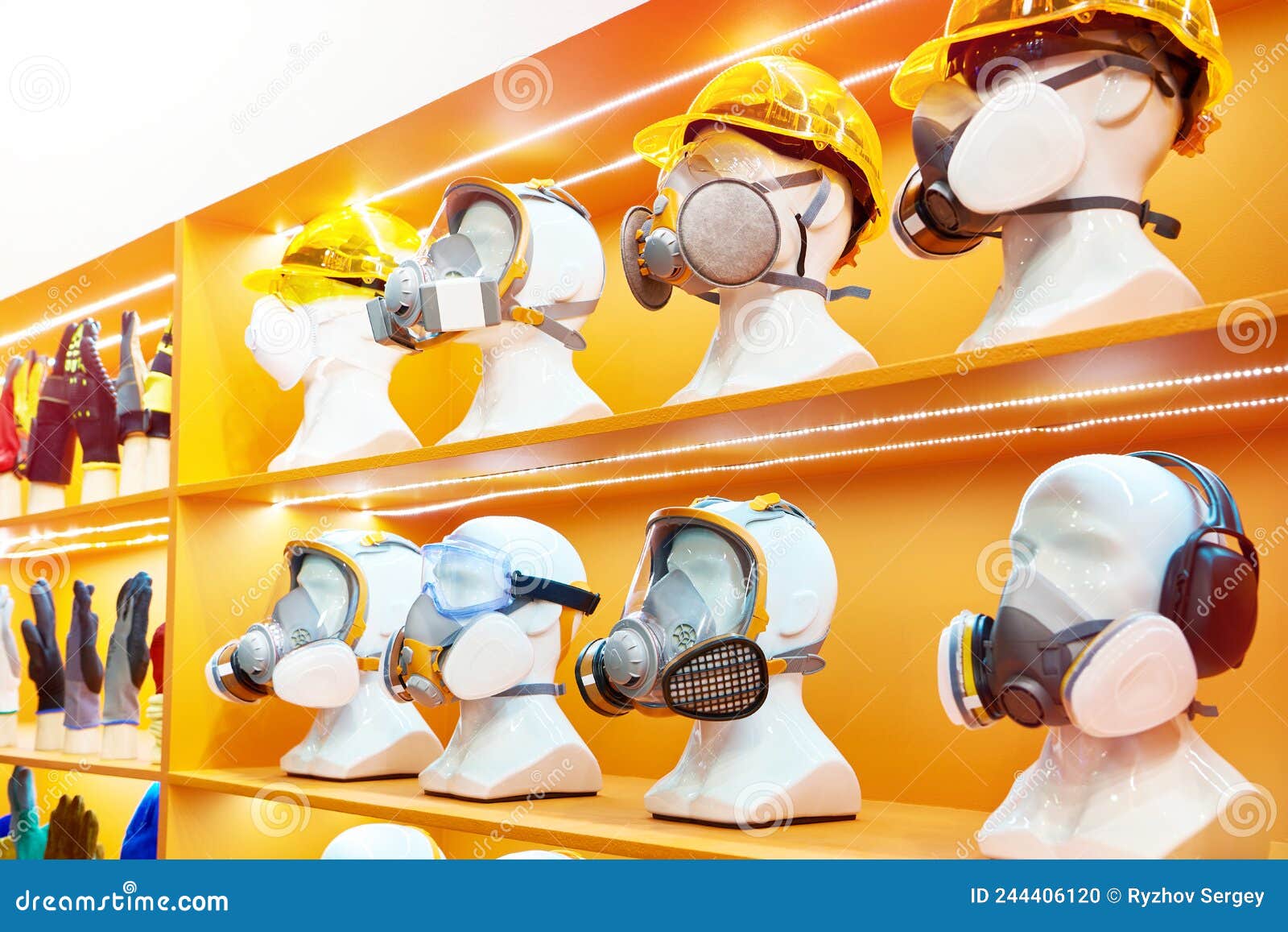 Respiratory Protection Equipment in Store Stock Photo - Image of clean ...