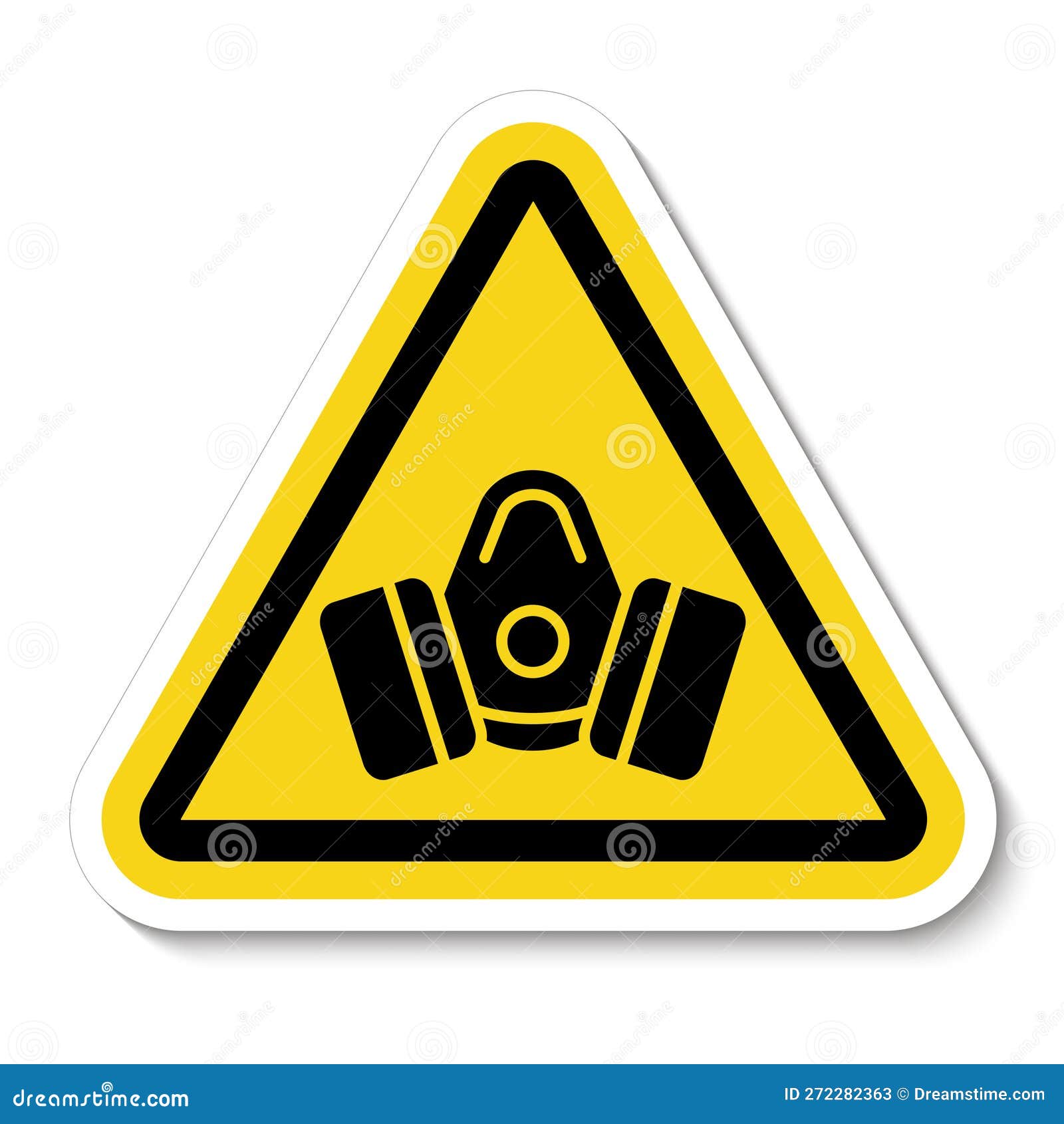 Respiratory Protection Required Sign on White Background Stock Vector ...