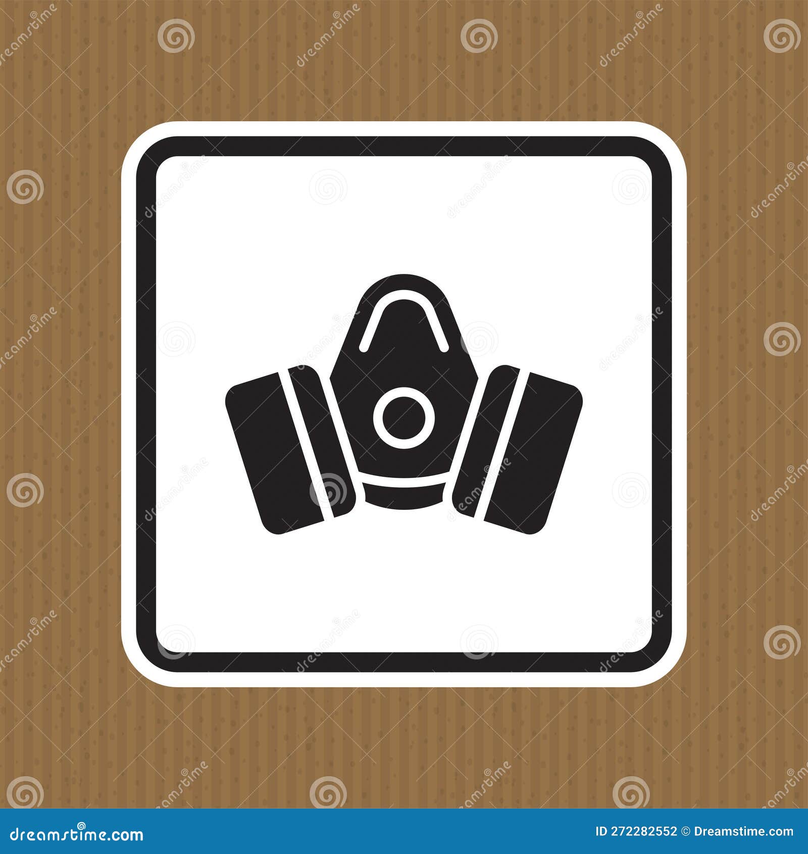 Respiratory Protection Face Mask Warning Sign Triangular Shape Red ...