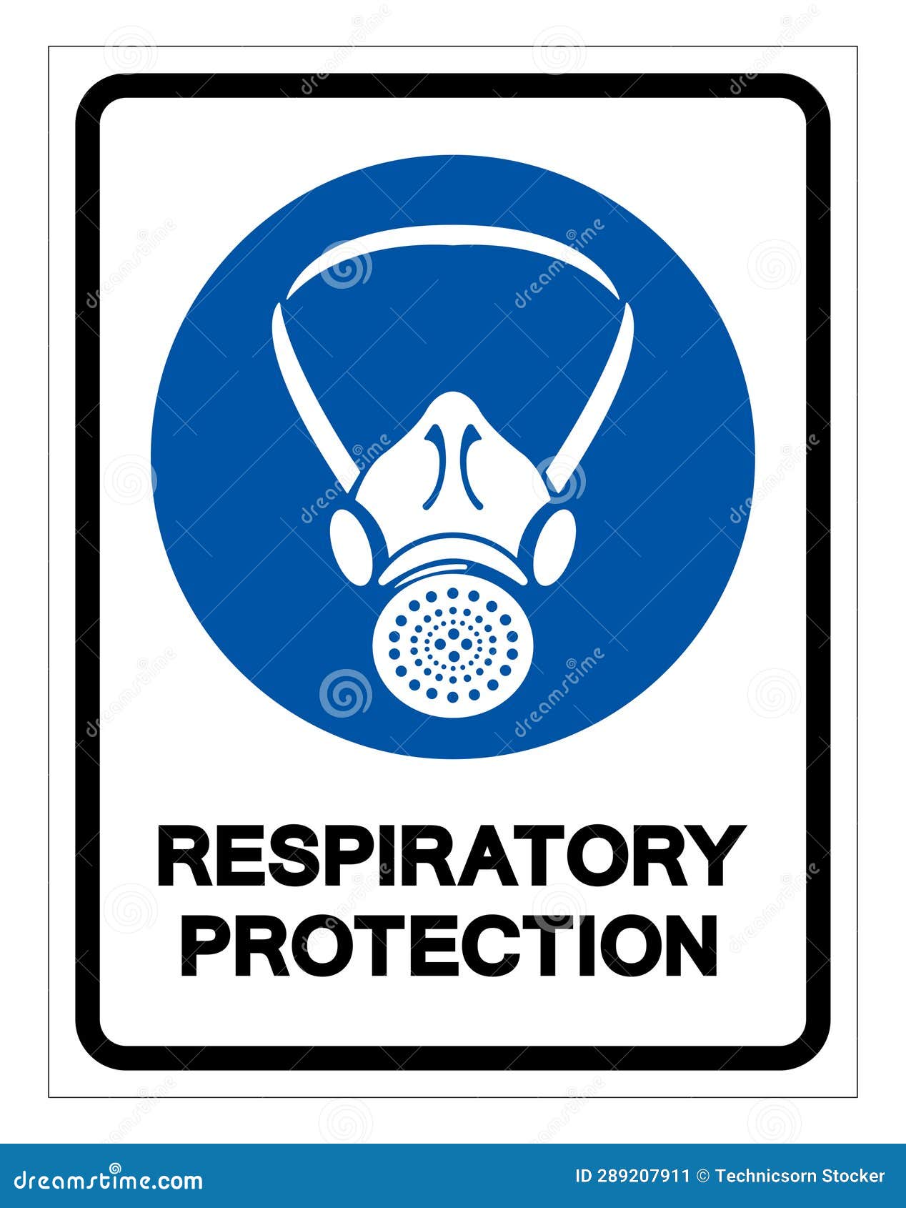 Respiratory Protection Symbol Sign, Vector Illustration, Isolate on ...
