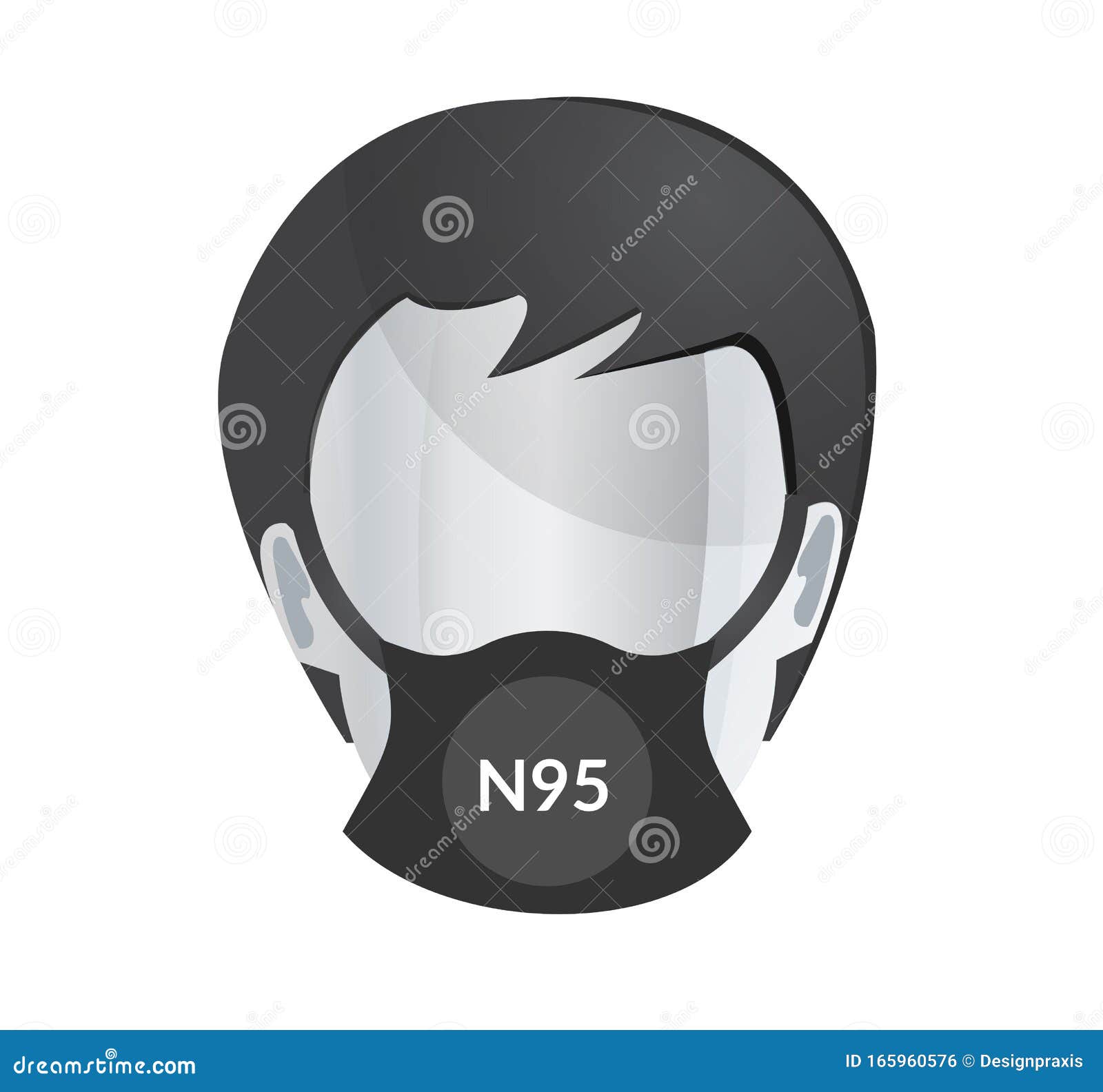 Respiratory Protective Mask - N95 - Icon Stock Illustration ...