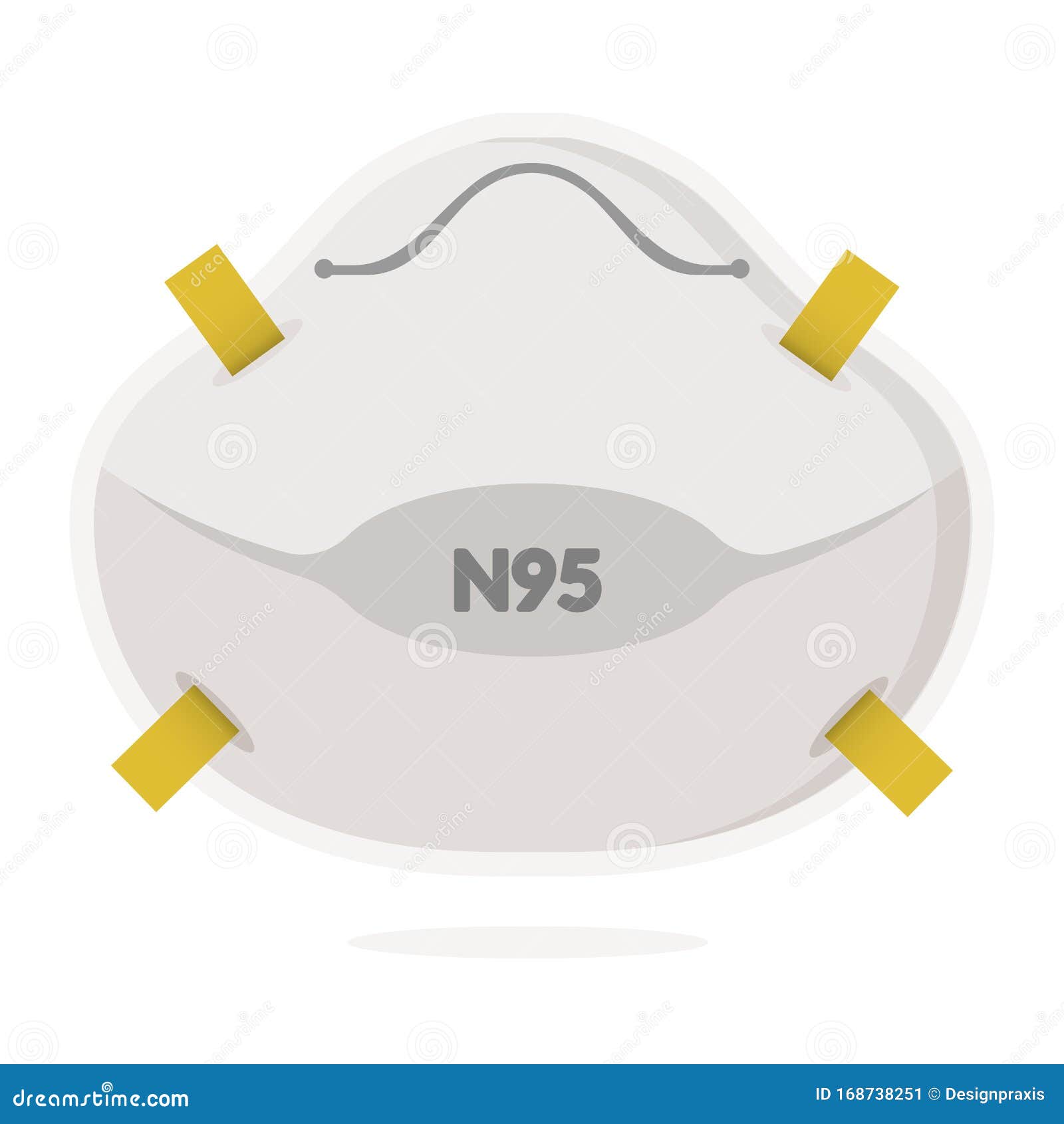Respiratory Protective Mask - N95 - Icon Stock Vector - Illustration of ...