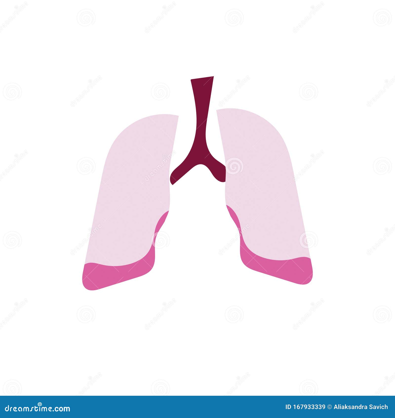 Respiratory System Icon, Lungs, in Pink for Training, Medicine, Website ...