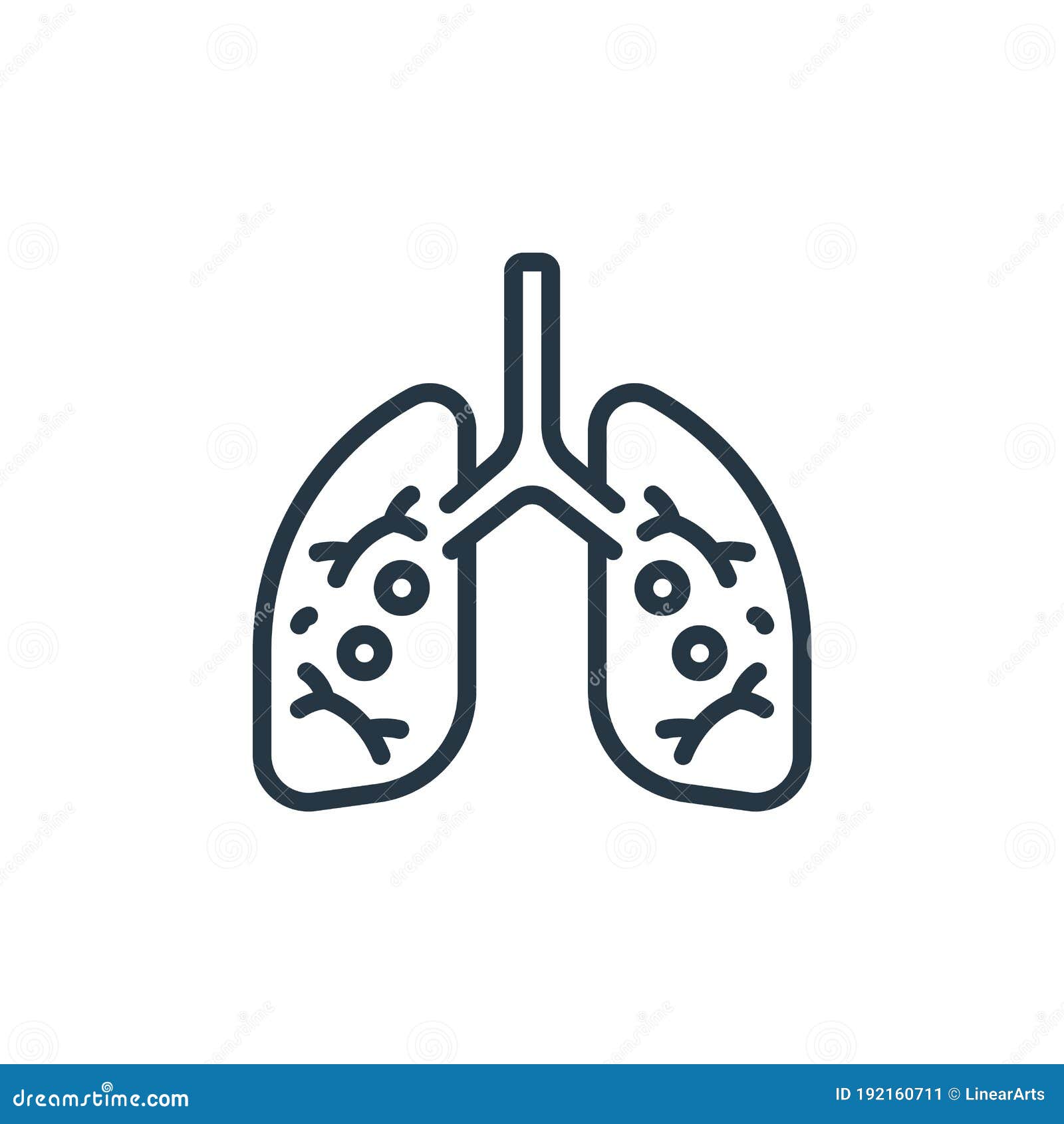 Respiratory System Icon Vector from Coronavirus Concept. Thin Line ...
