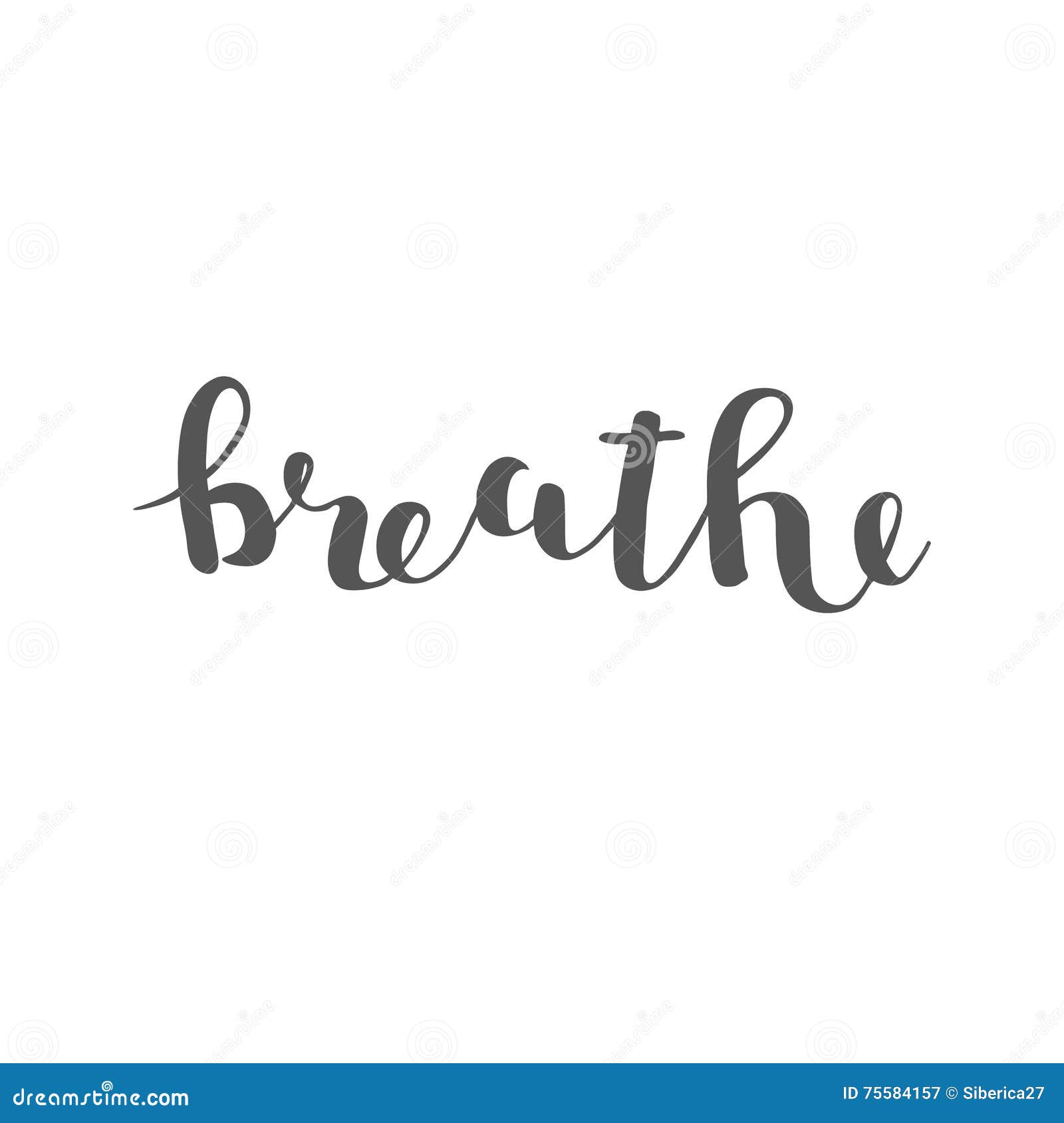 Respire Letras del cepillo stock de ilustración. Ilustración de ...