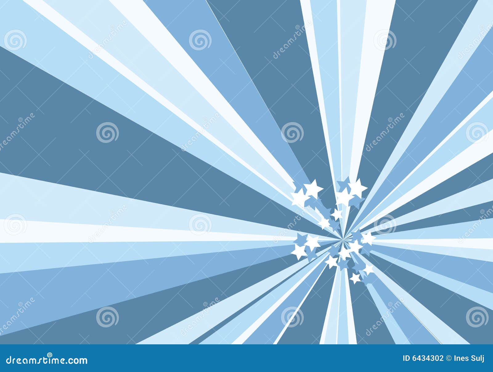 Resplandor Solar Azul Con Las Estrellas Ilustración del Vector ...