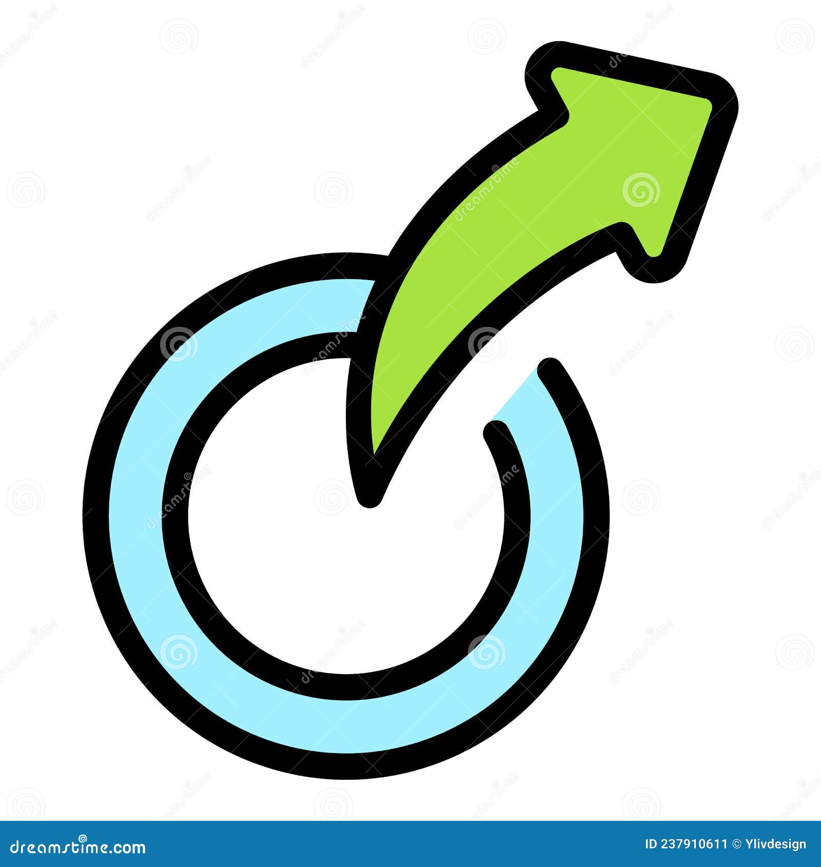 Respond Button Icon Color Outline Vector Stock Vector - Illustration of ...