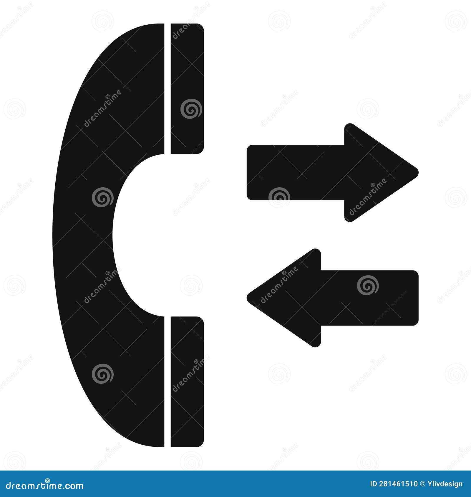 Respond Call Icon Simple Vector. Contact Customer Stock Illustration ...