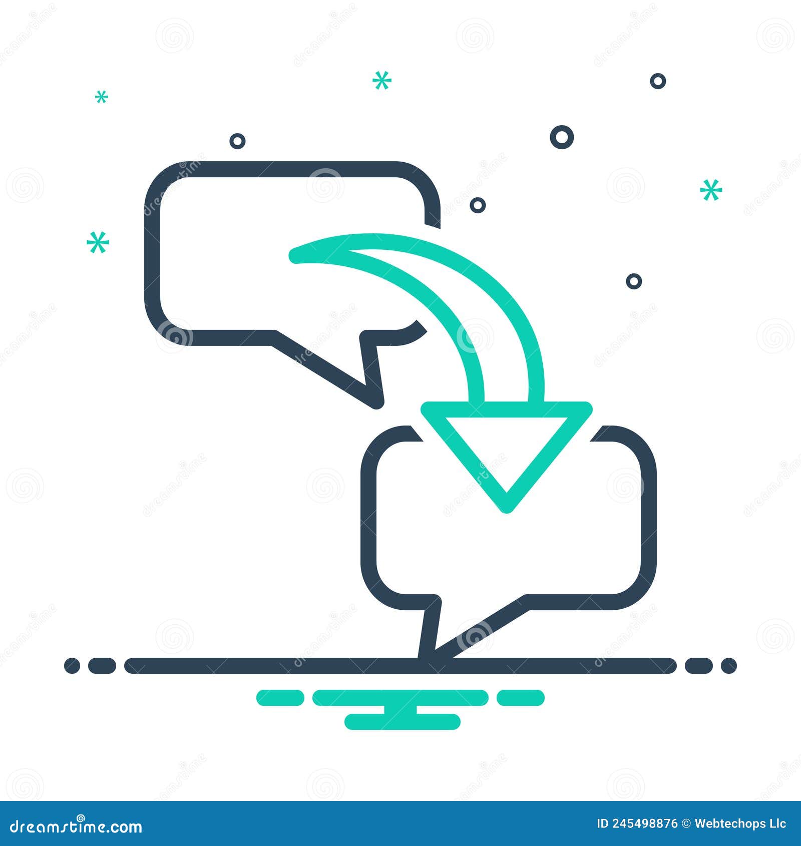 Mix Icon for Respond, Chat and Bubble Stock Illustration - Illustration ...