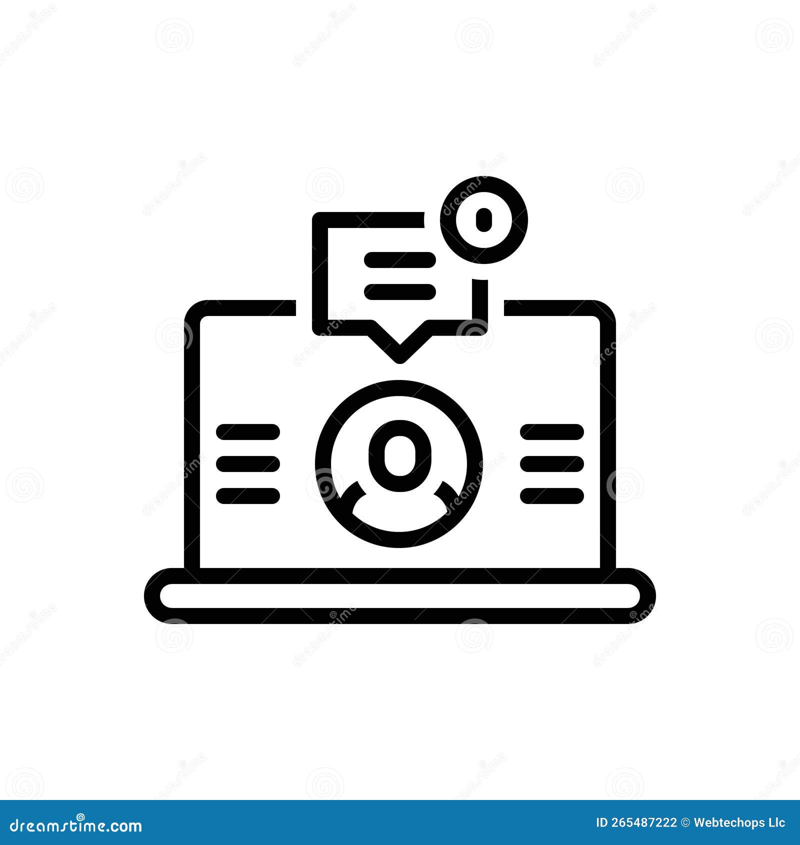 Black Line Icon for Respond, Response and Reaction Stock Vector ...