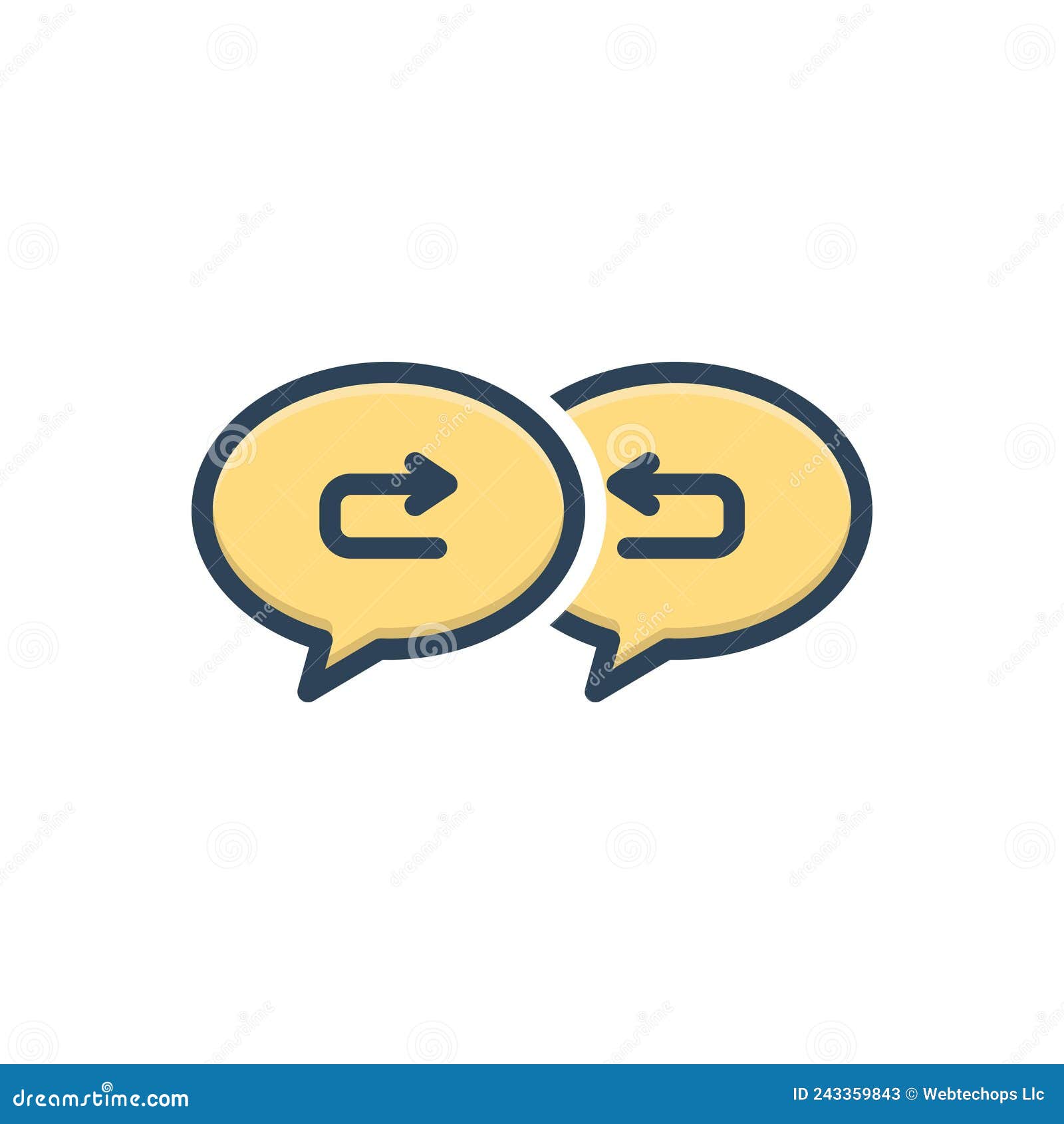 Color Illustration Icon for Response, Answer and Communication Stock ...