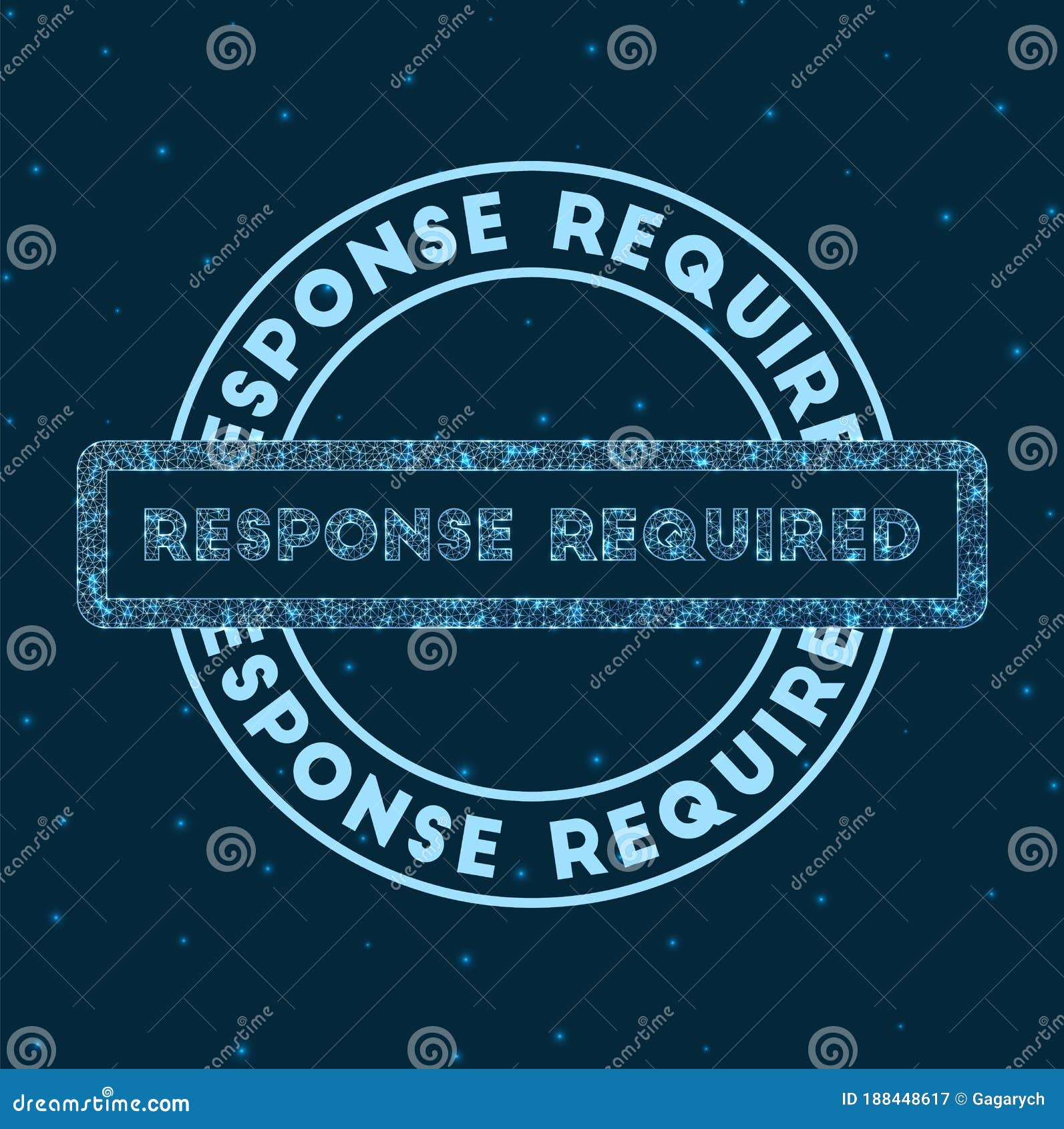 Response required. stock vector. Illustration of communication - 188448617