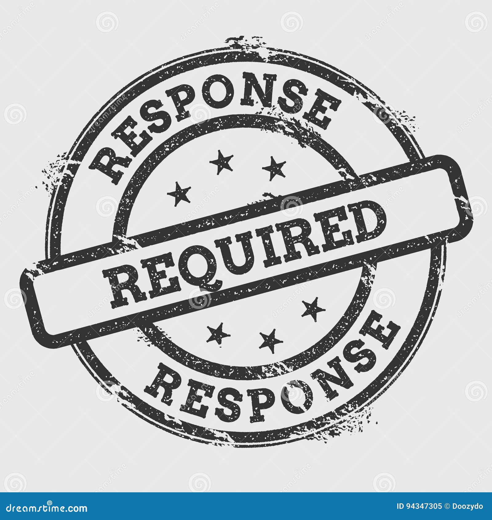 Response Required Rubber Stamp Isolated on White. Stock Vector ...