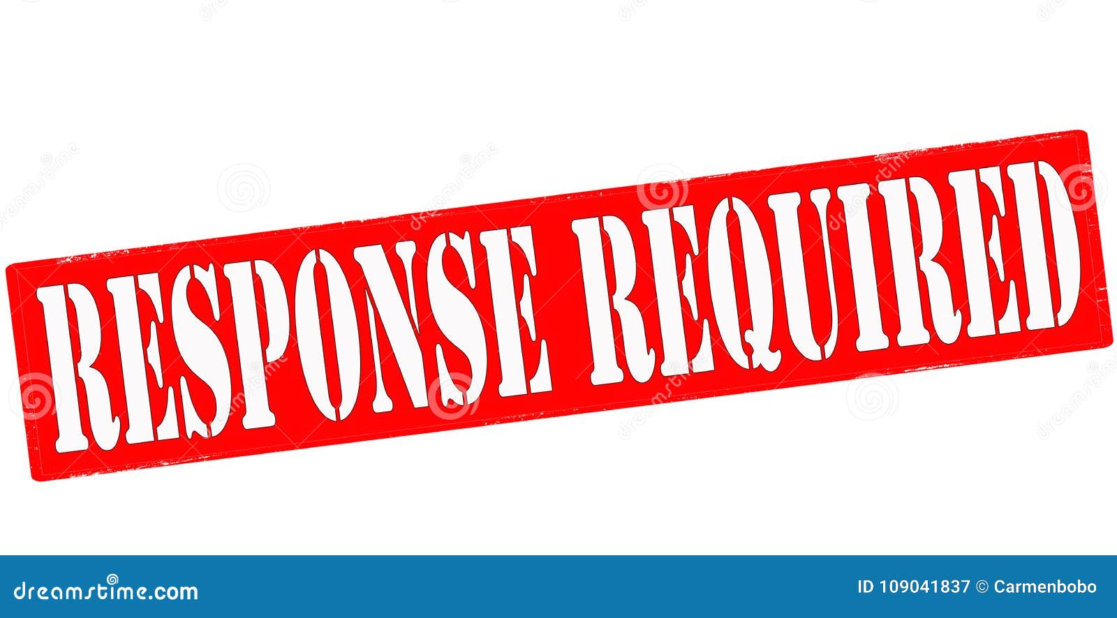 Response required stock illustration. Illustration of needed - 109041837