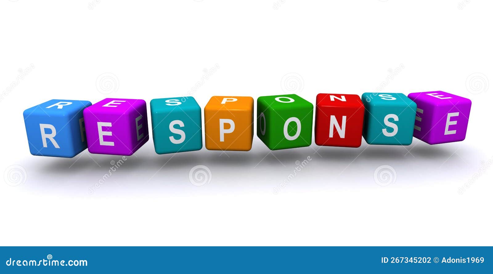 Response Word Block on White Stock Illustration - Illustration of ...