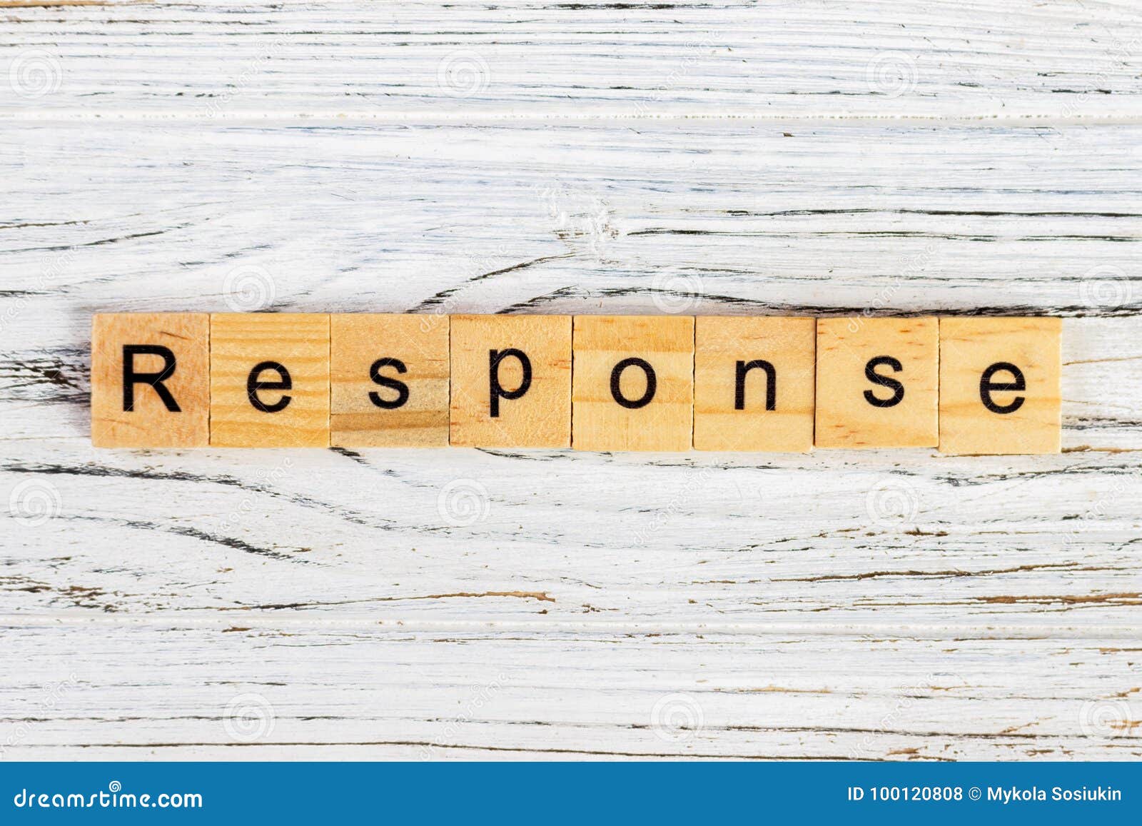 RESPONSE Word Made with Wooden Blocks Concept Stock Photo - Image of ...