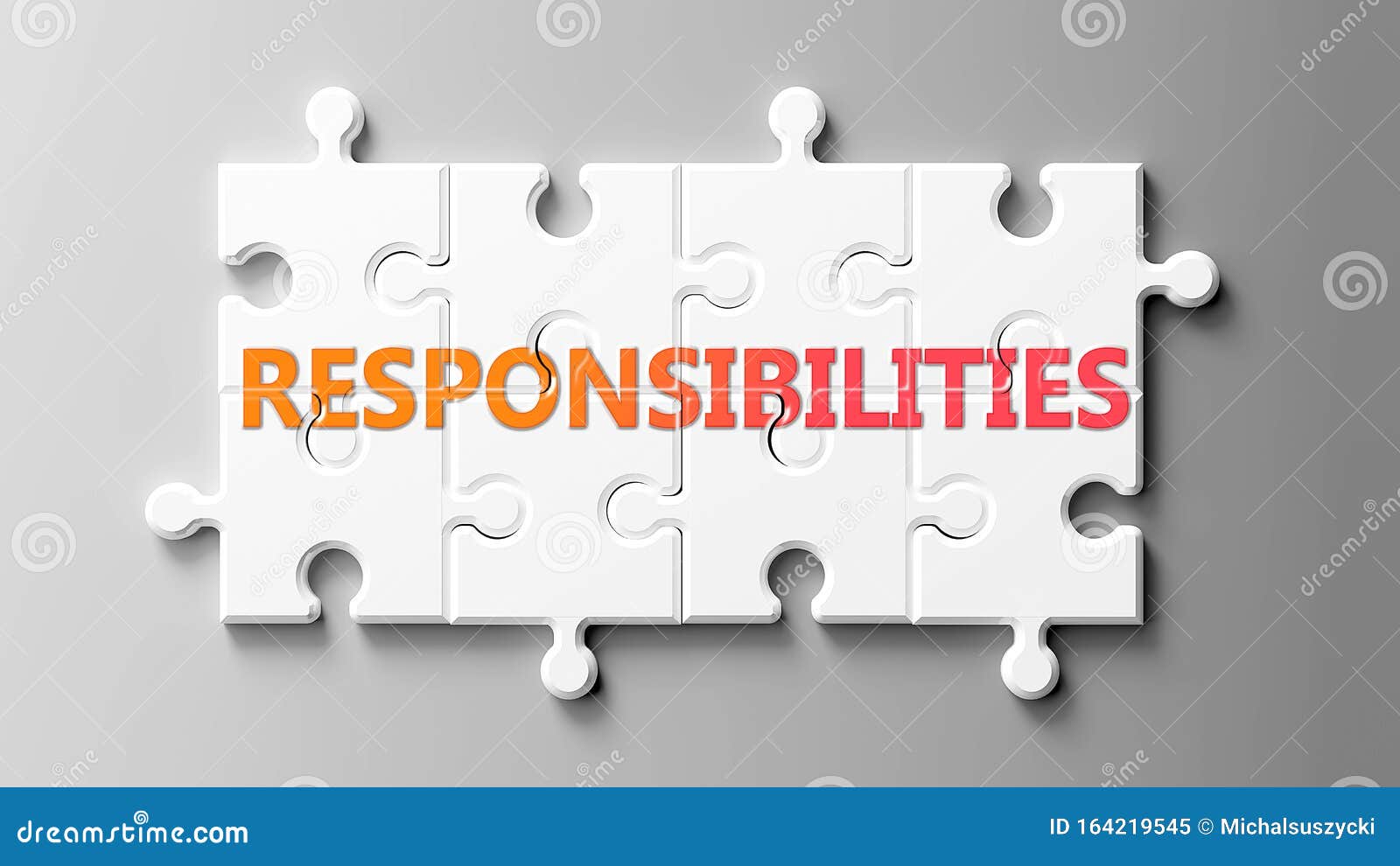 Responsibilities Complex Like a Puzzle - Pictured As Word ...