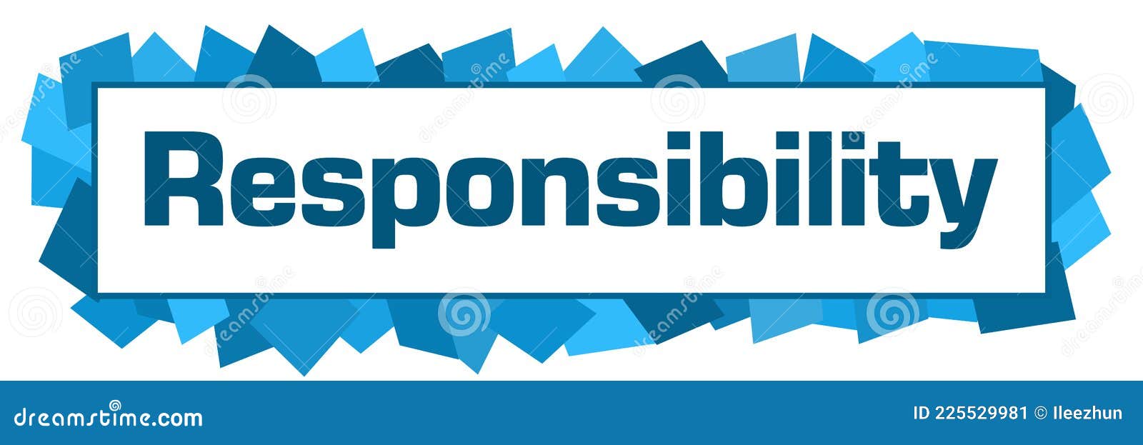 Responsibility Blue Random Shapes Horizontal Stock Illustration ...