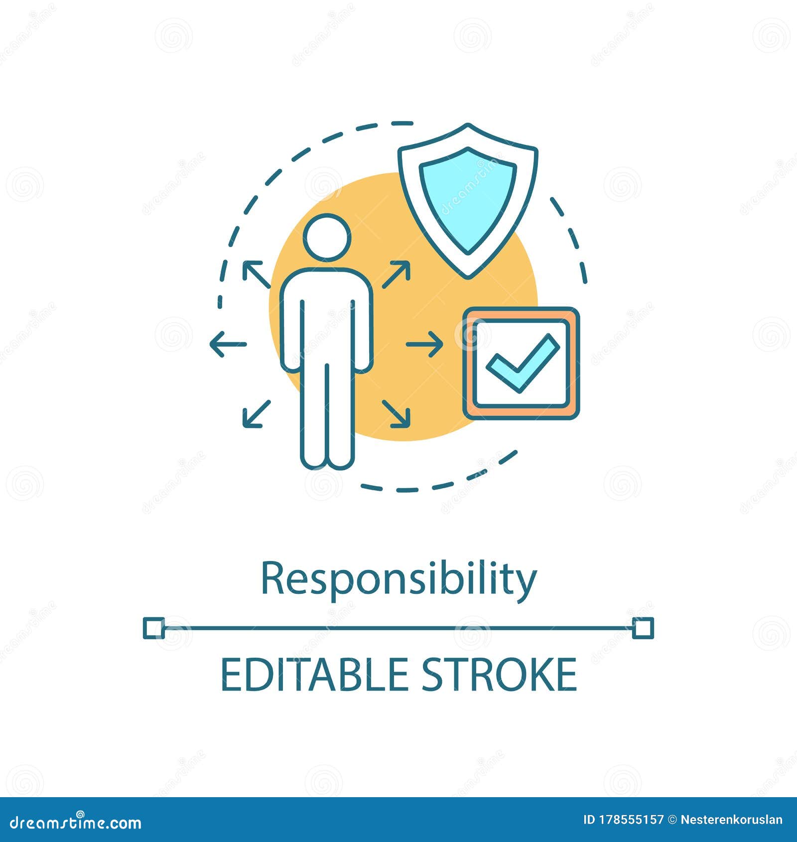 Responsibility Concept Icon Stock Vector - Illustration of leadership ...